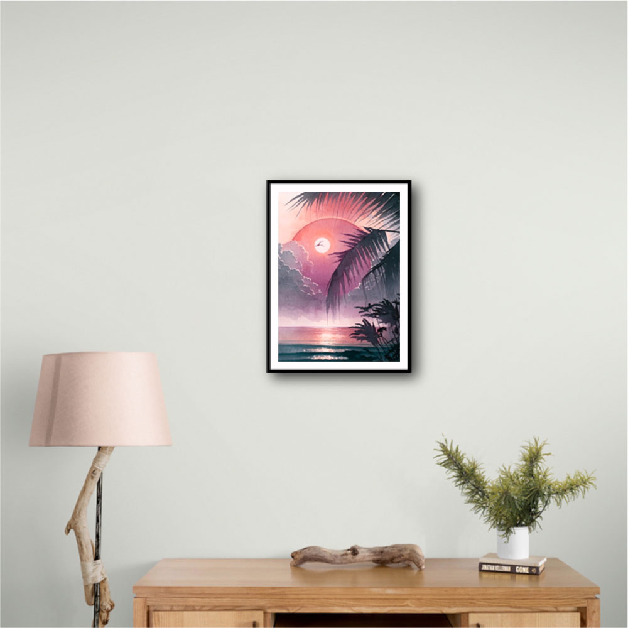 Pink Sun Wall Art