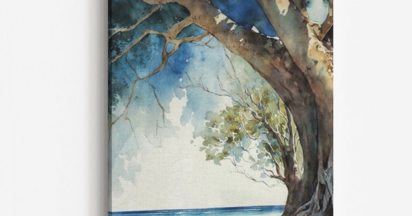 Tree by the River Wall Art