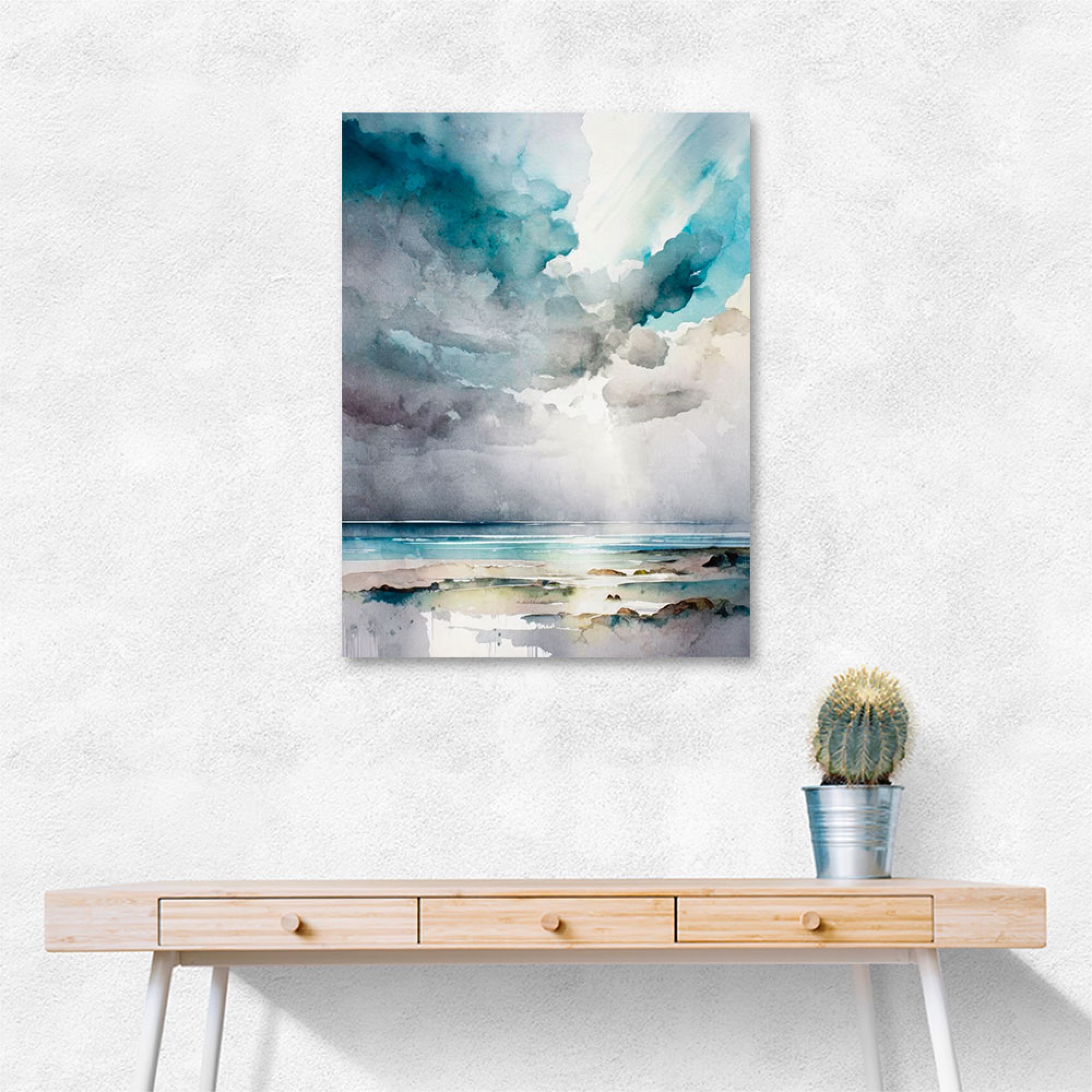 Turquoise Clouds Wall Art