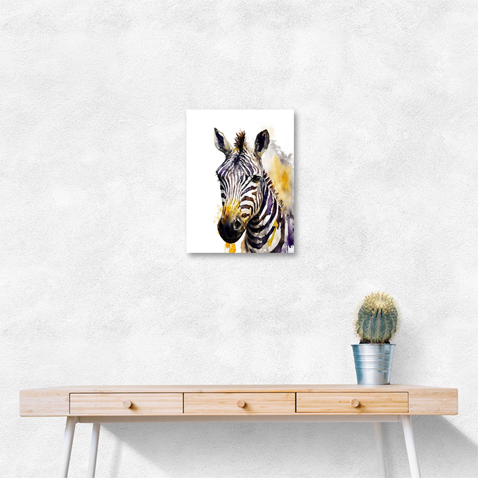 Watercolor Zebra Wall Art