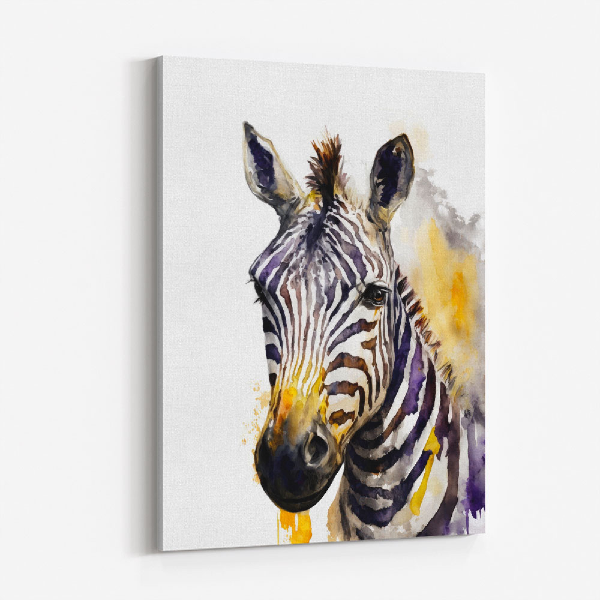 Watercolor Zebra Wall Art