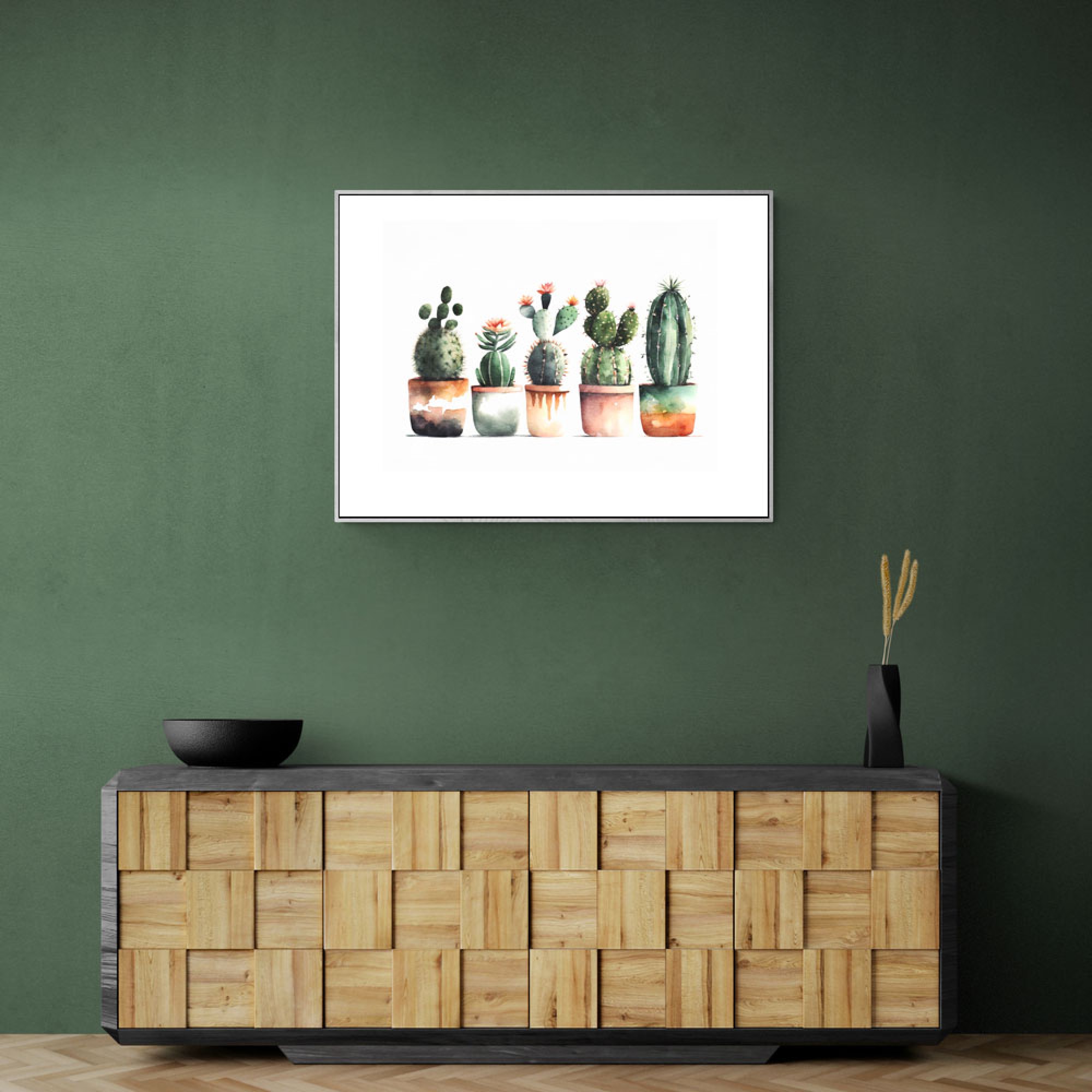 Lights Cacti Wall Art