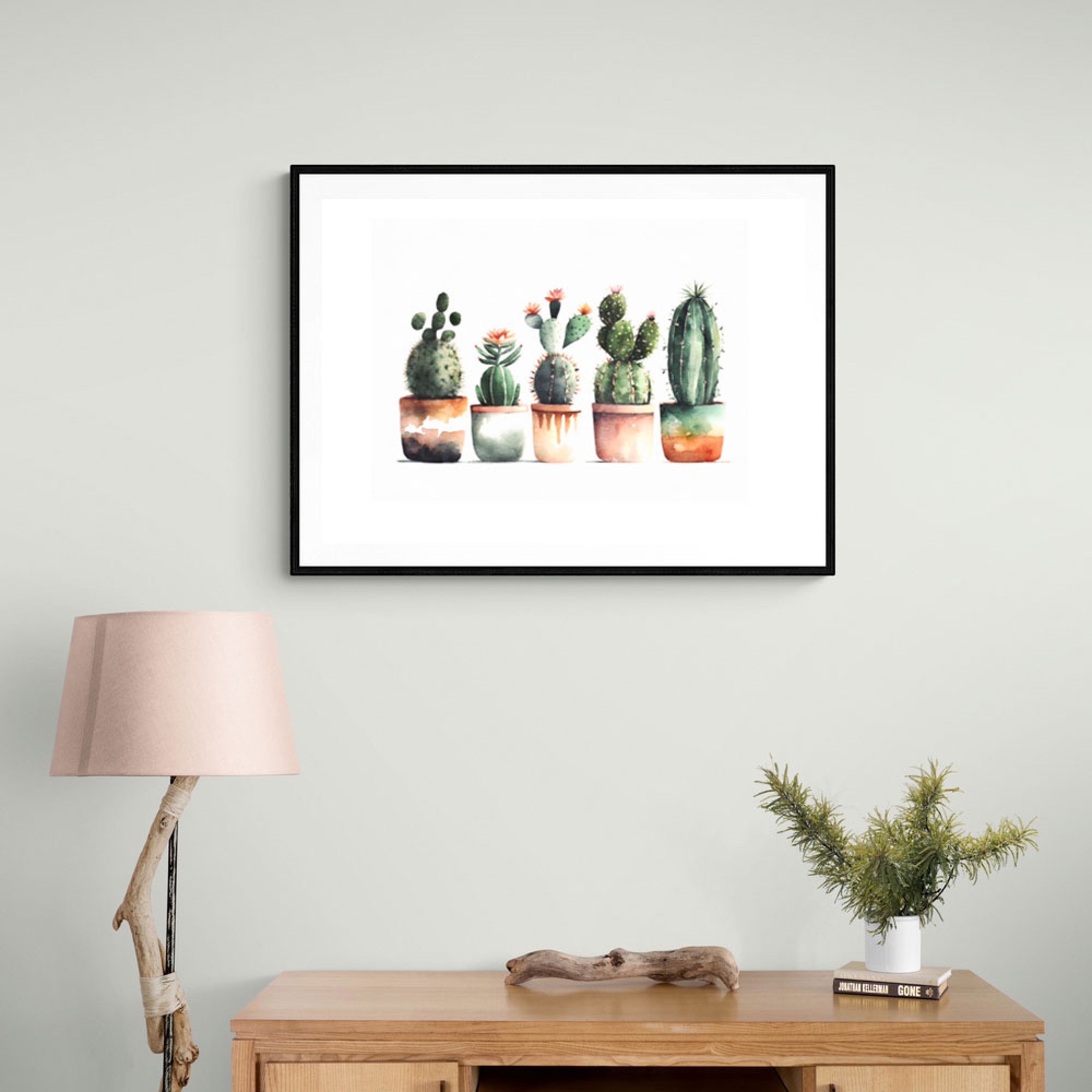 Lights Cacti Wall Art