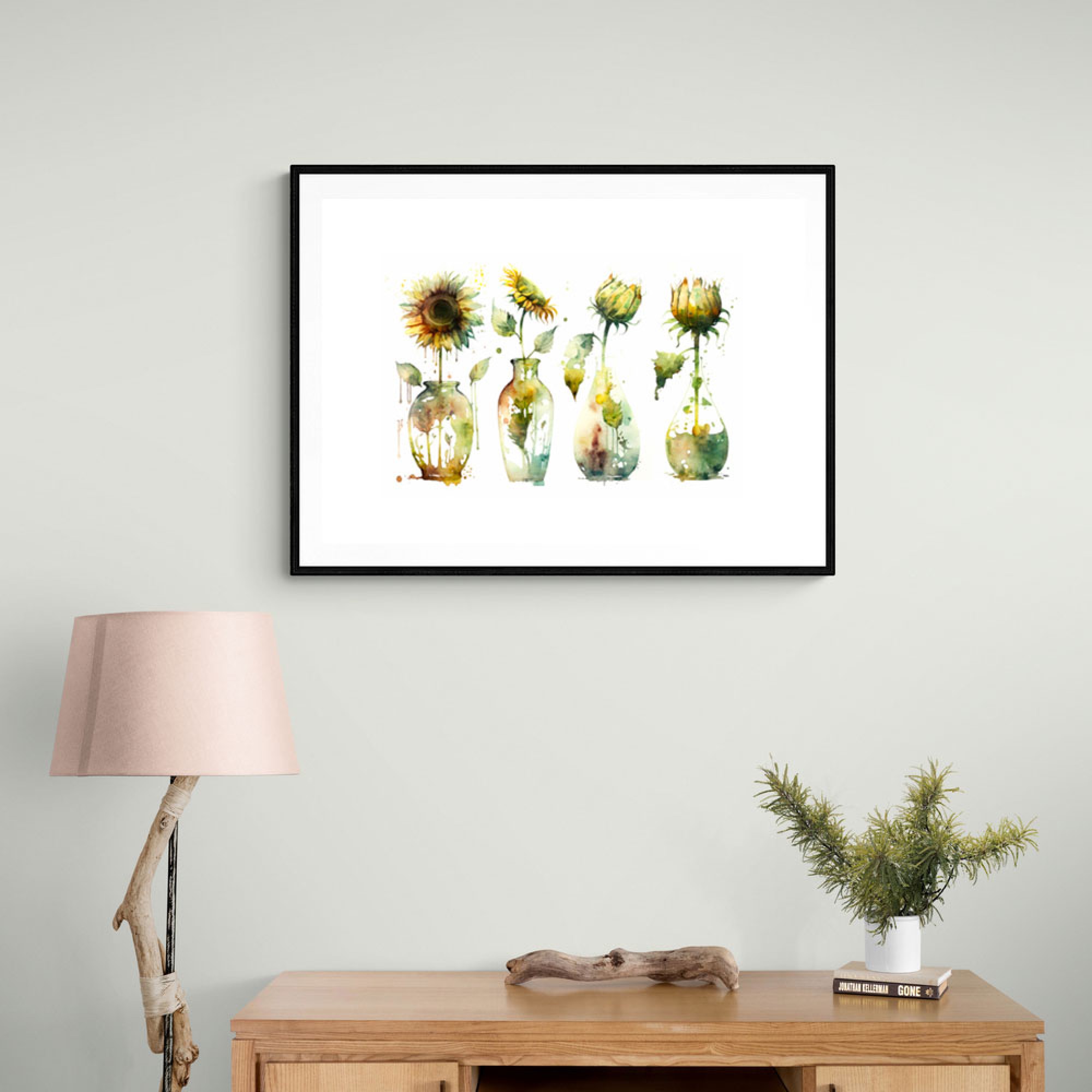 Sunflowers in a Vase Wall Art