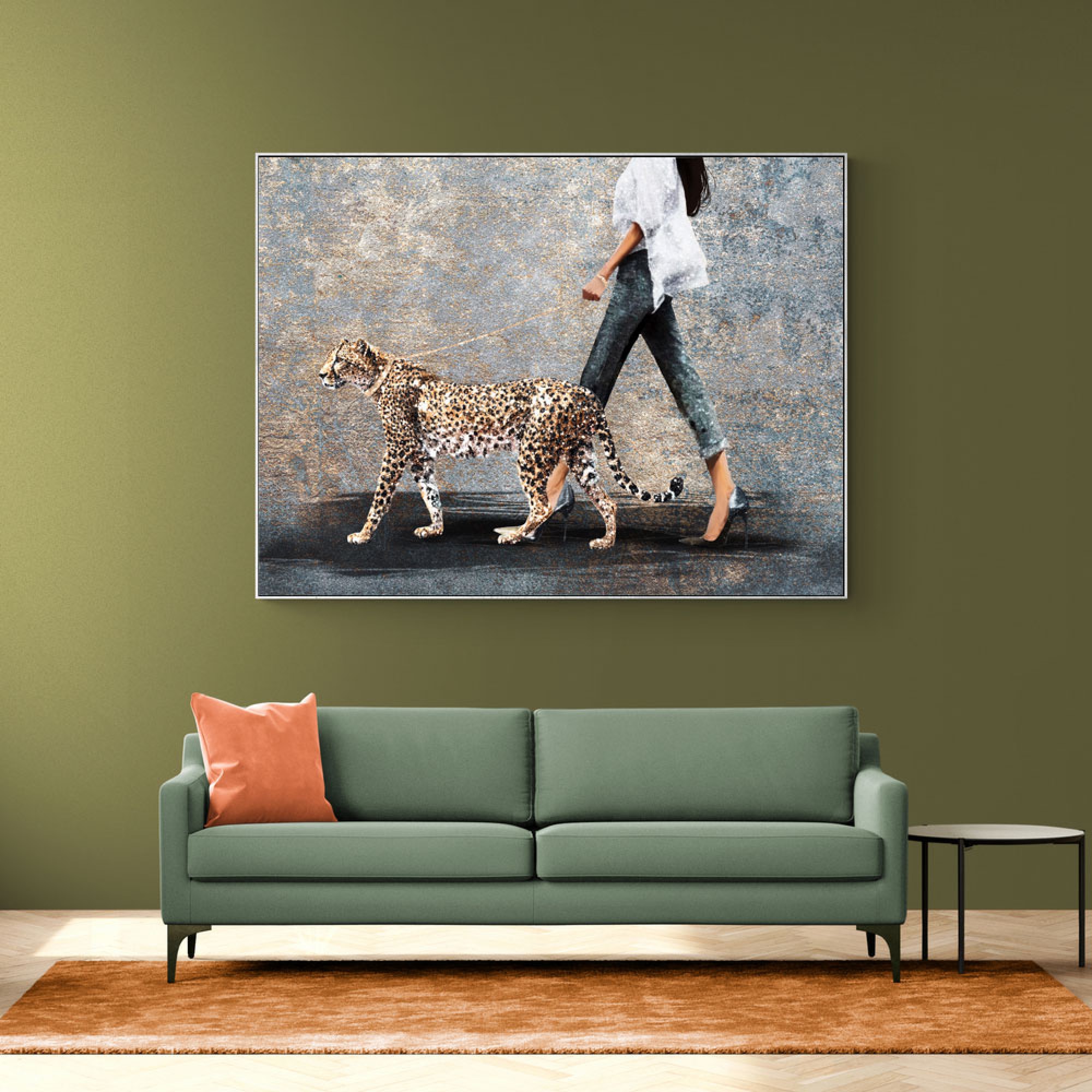 A Lady and Her Leopard Wall Art