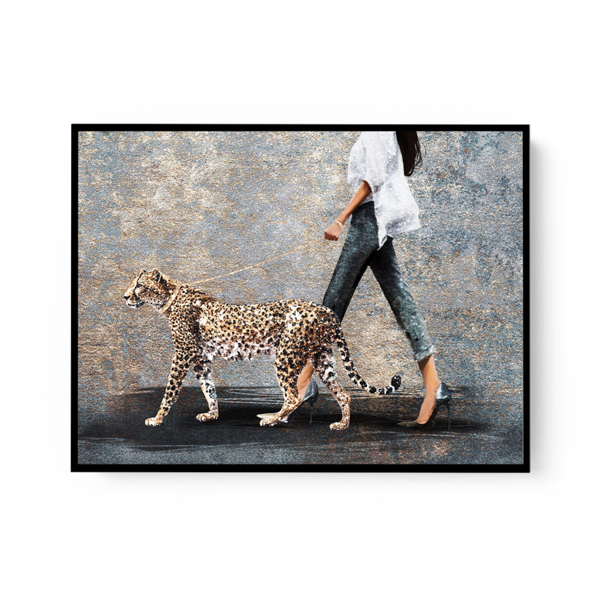 A Lady and Her Leopard Wall Art