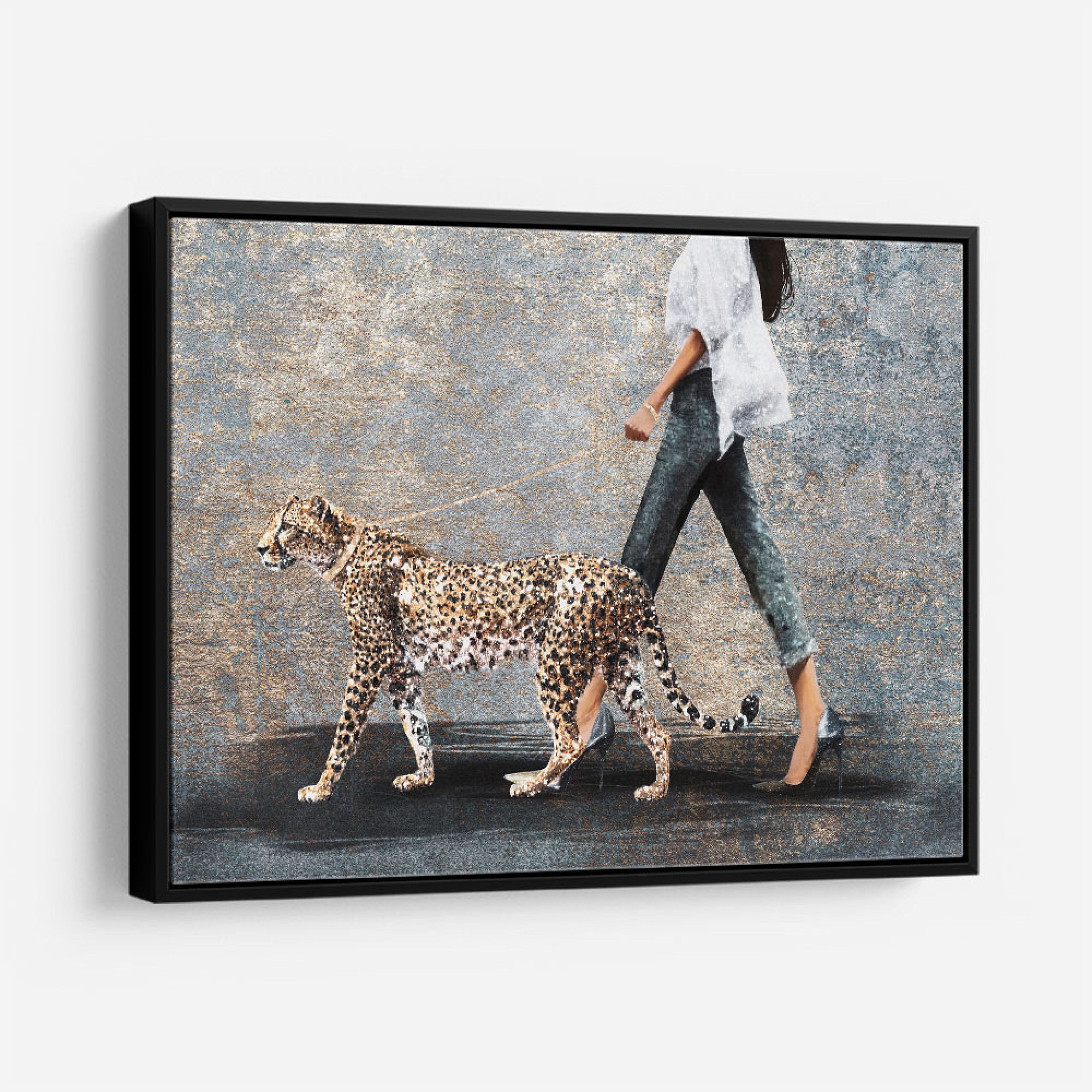 A Lady and Her Leopard Wall Art