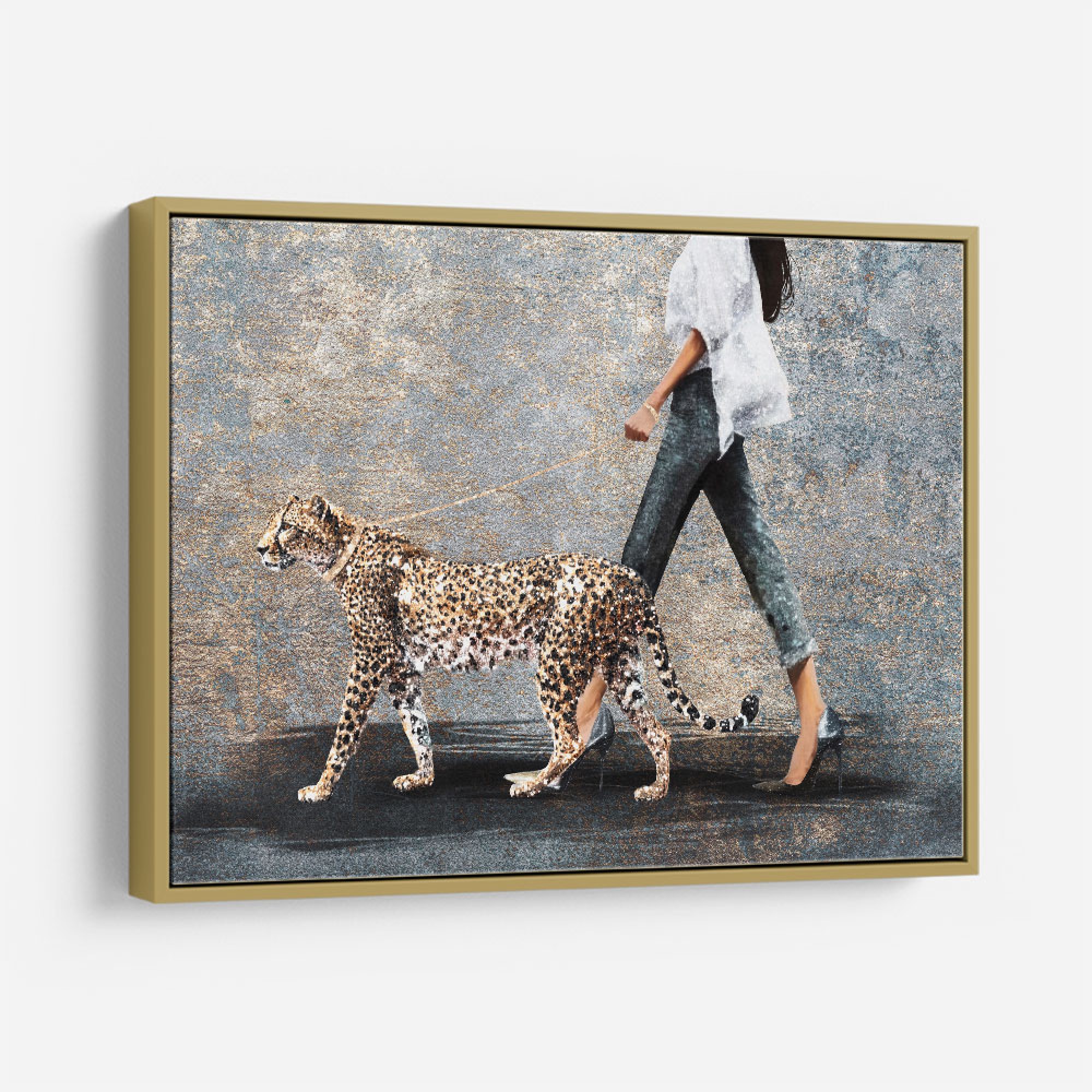 A Lady and Her Leopard Wall Art