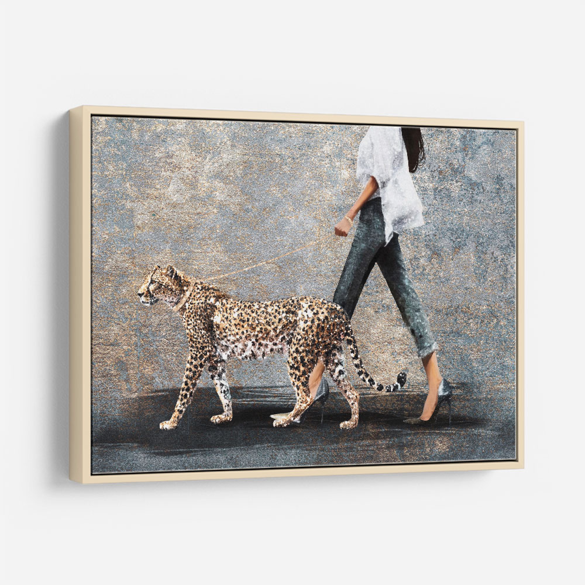 A Lady and Her Leopard Wall Art