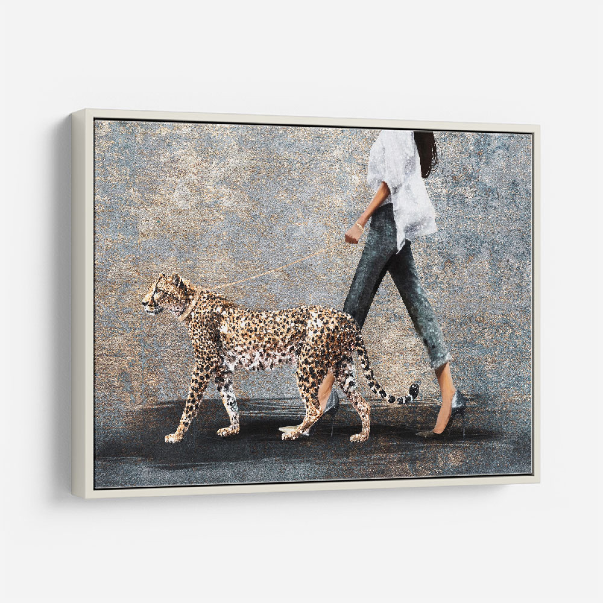 A Lady and Her Leopard Wall Art