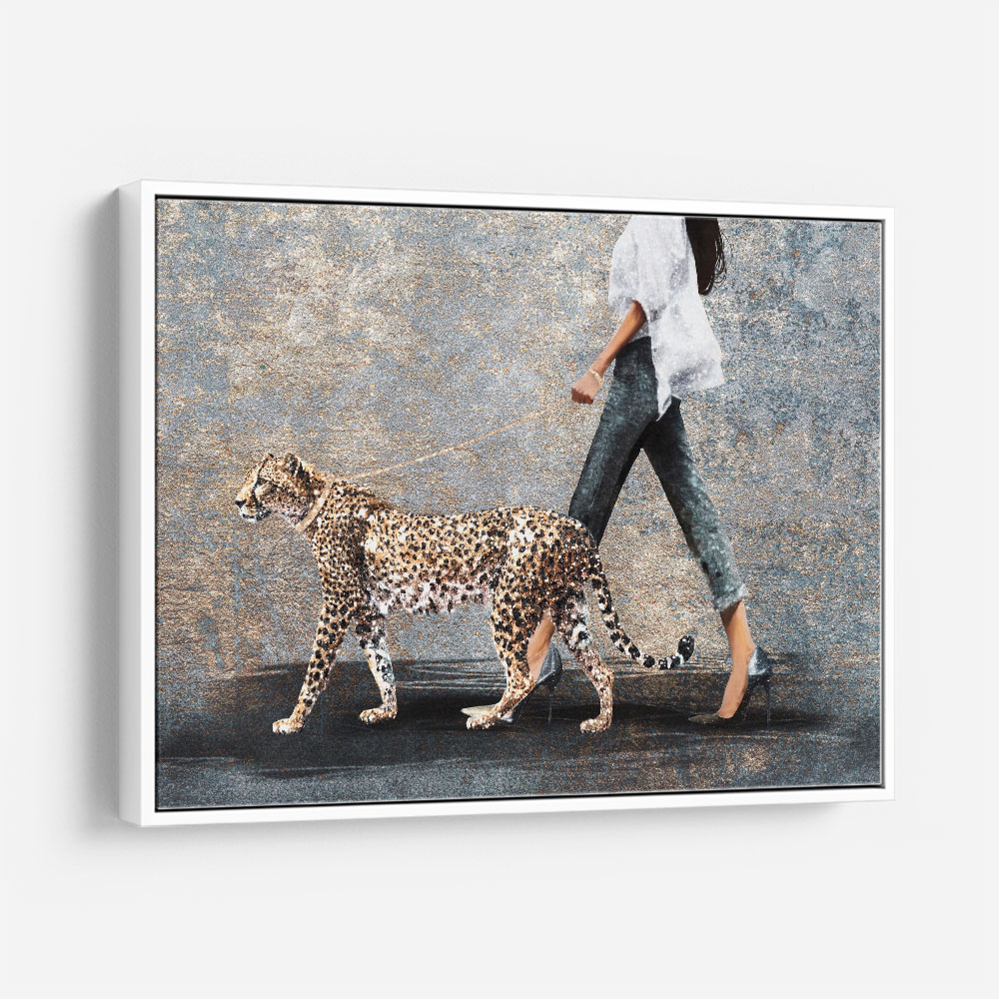 A Lady and Her Leopard Wall Art