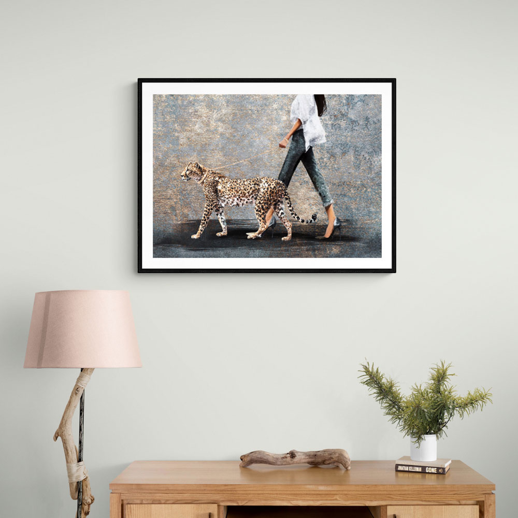 A Lady and Her Leopard Wall Art