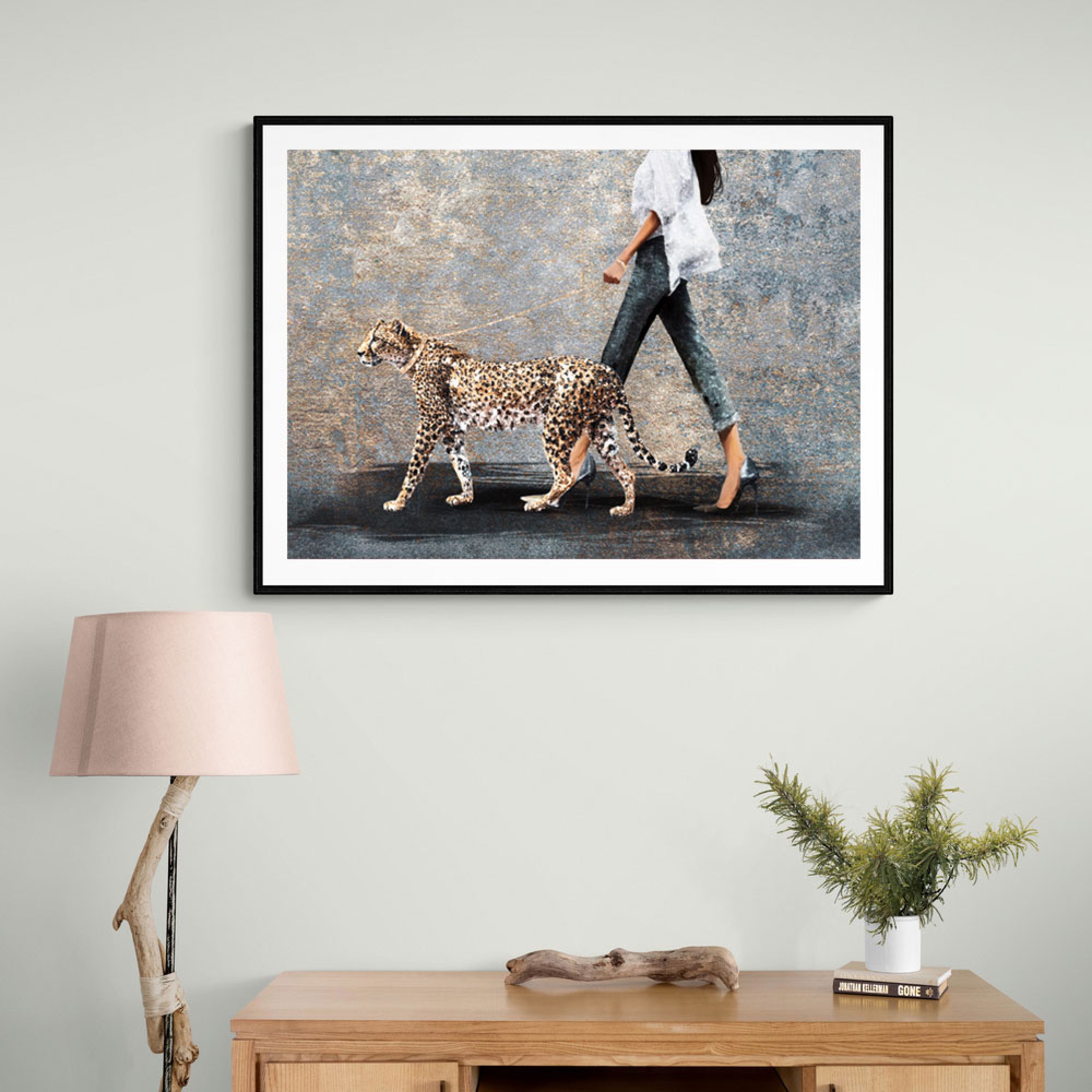 A Lady and Her Leopard Wall Art