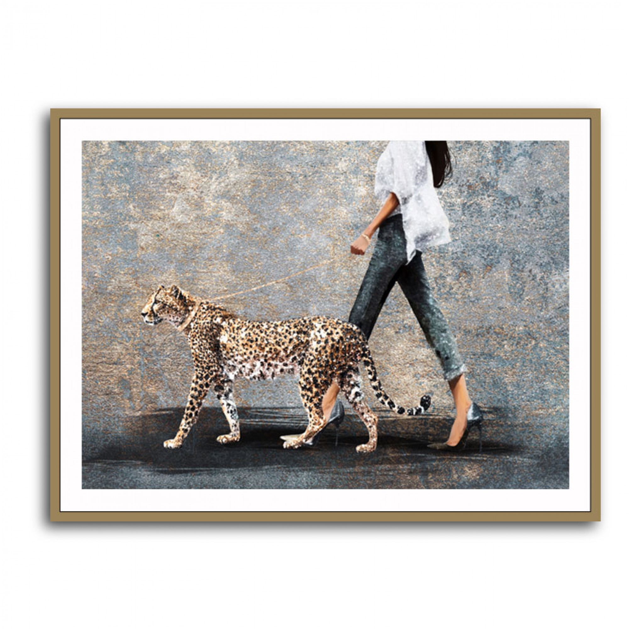 A Lady and Her Leopard Wall Art