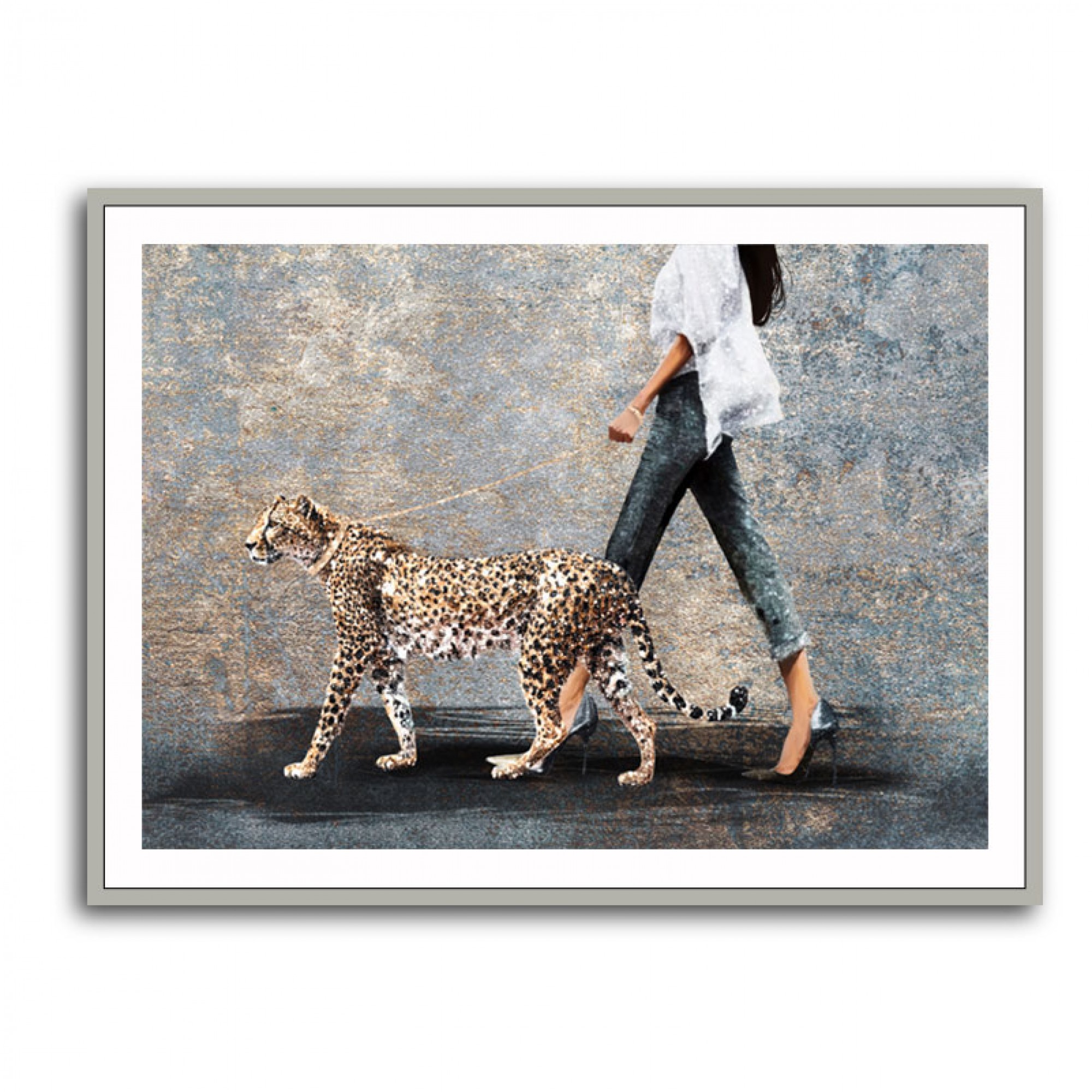 A Lady and Her Leopard Wall Art