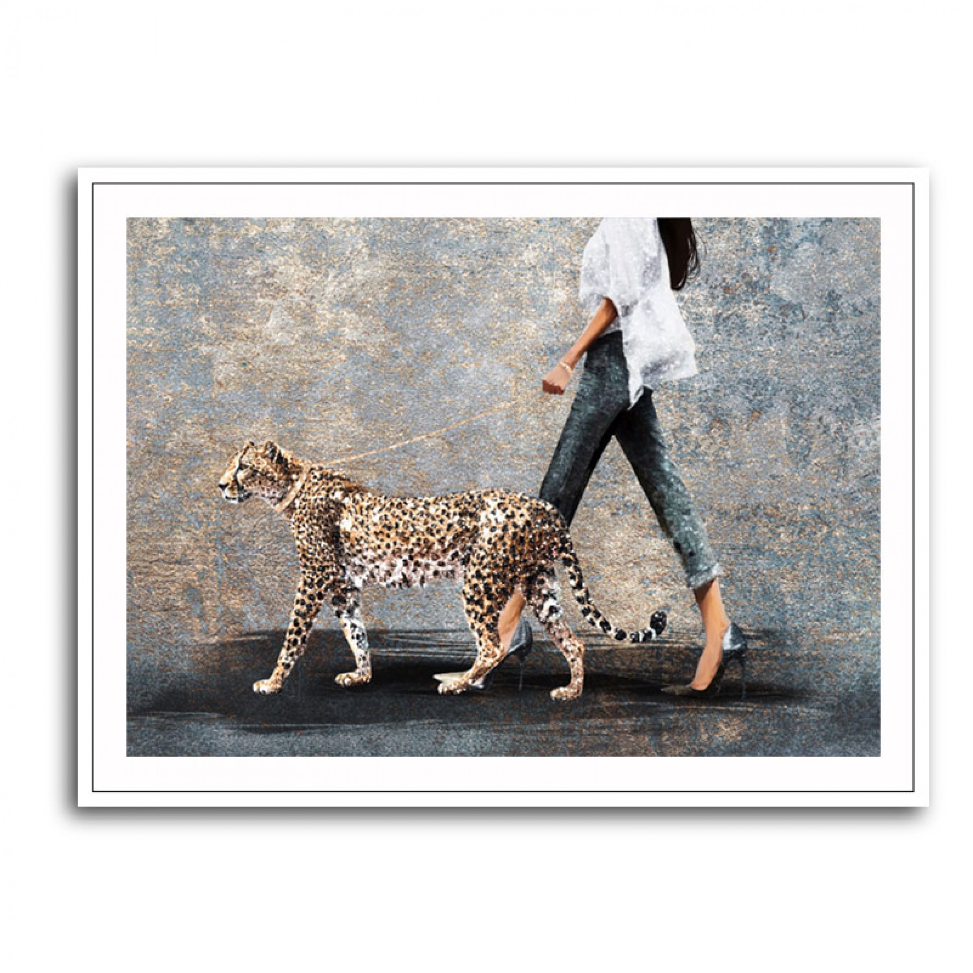 A Lady and Her Leopard Wall Art