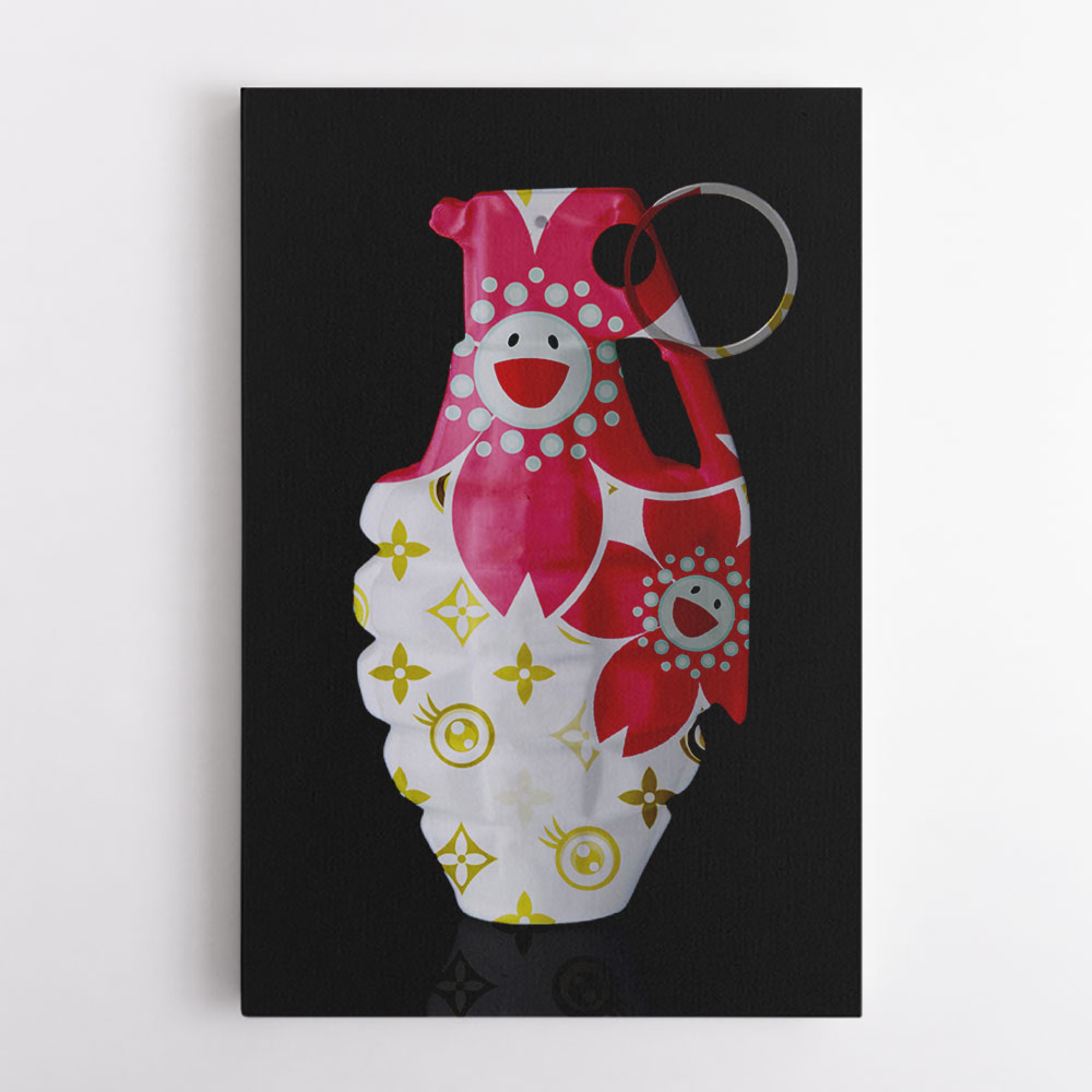 LV Smiley Grenade Wall Art