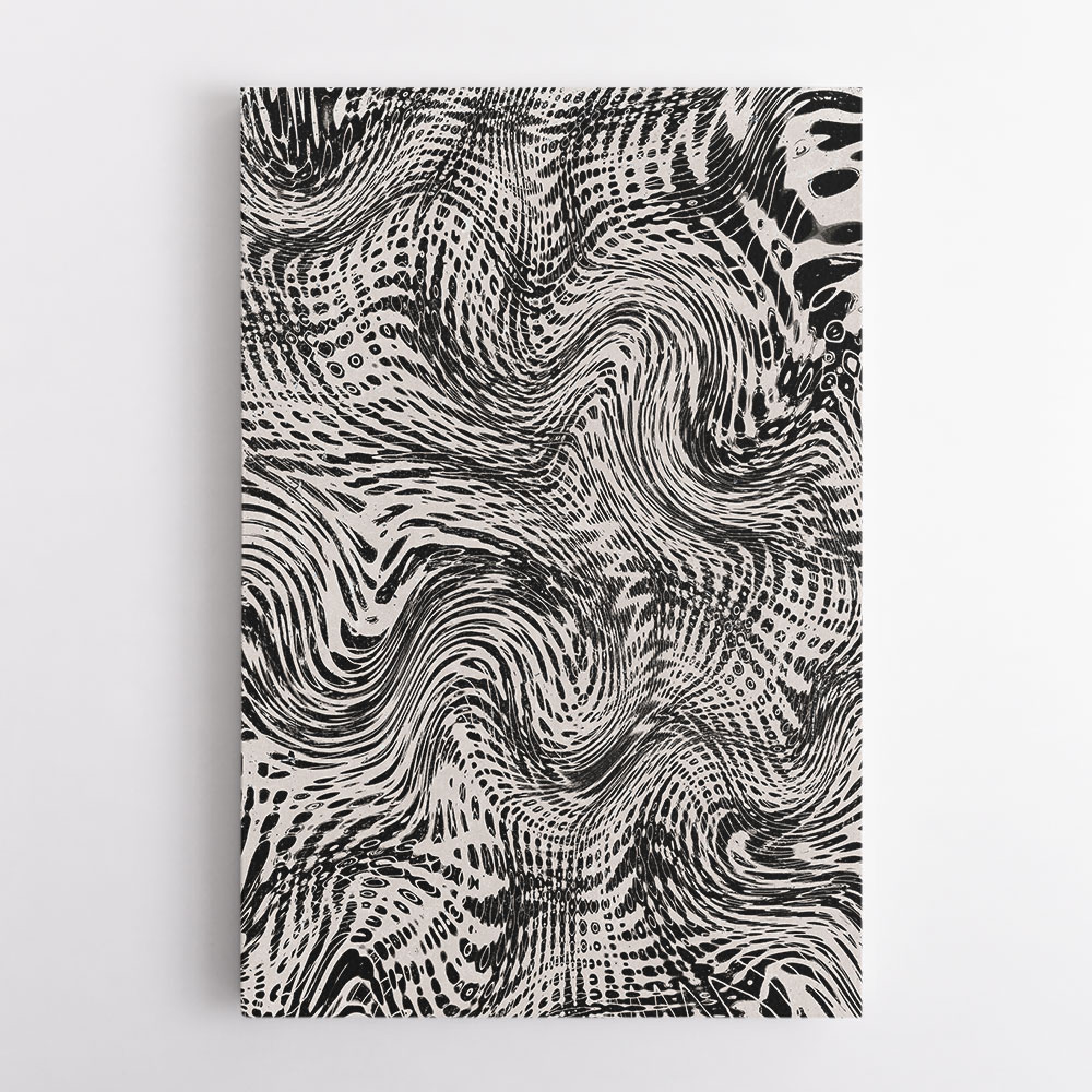 Black And White Net Pattern Wall Art