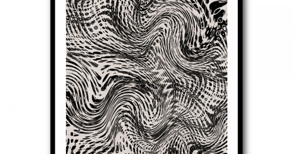 Black And White Net Pattern Wall Art