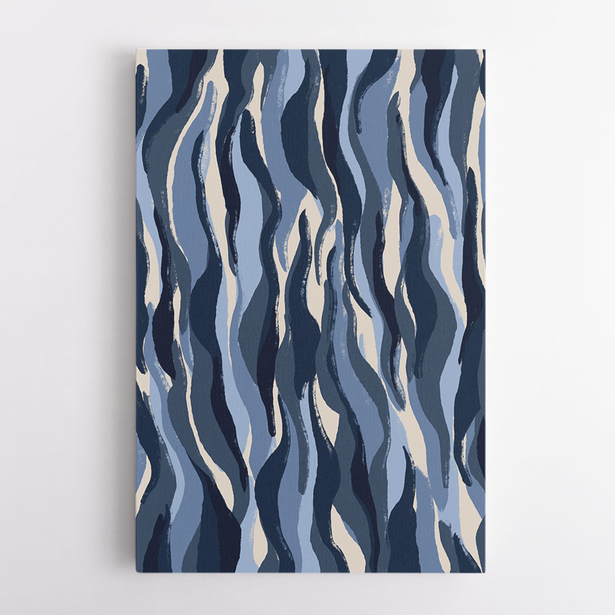 Blue Tiger Pattern Wall Art