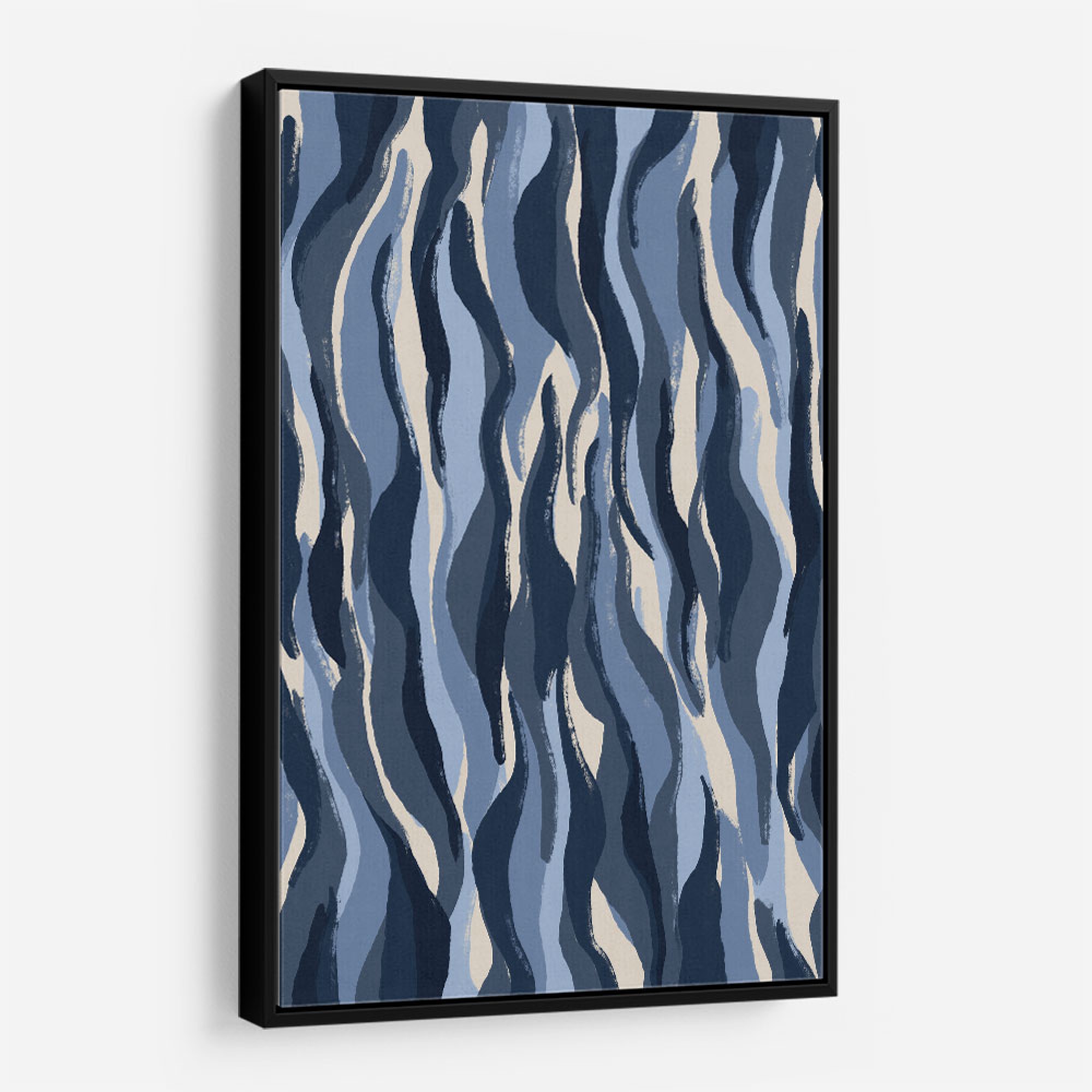 Blue Tiger Pattern Wall Art
