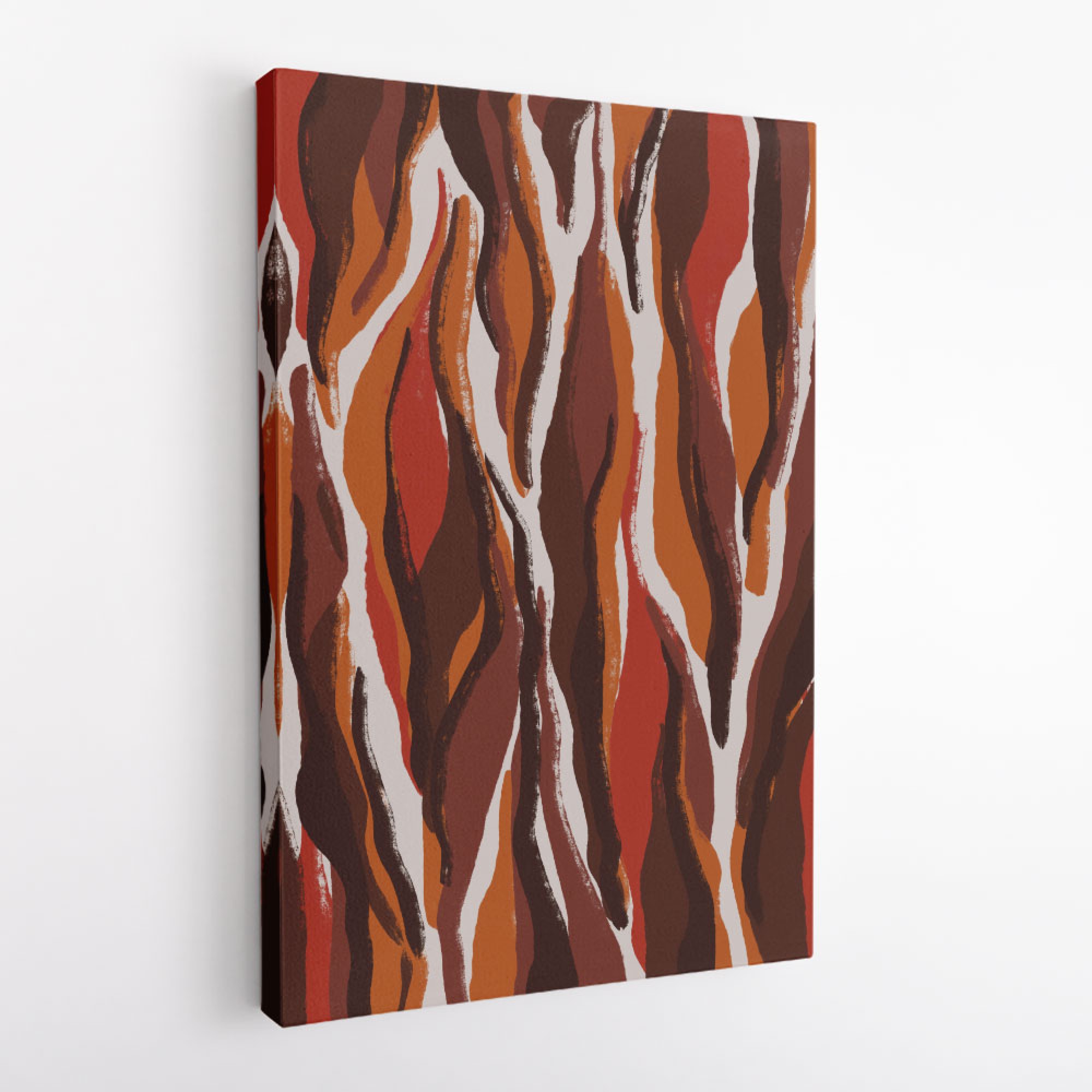 Earthy Tiger Pattern Wall Art