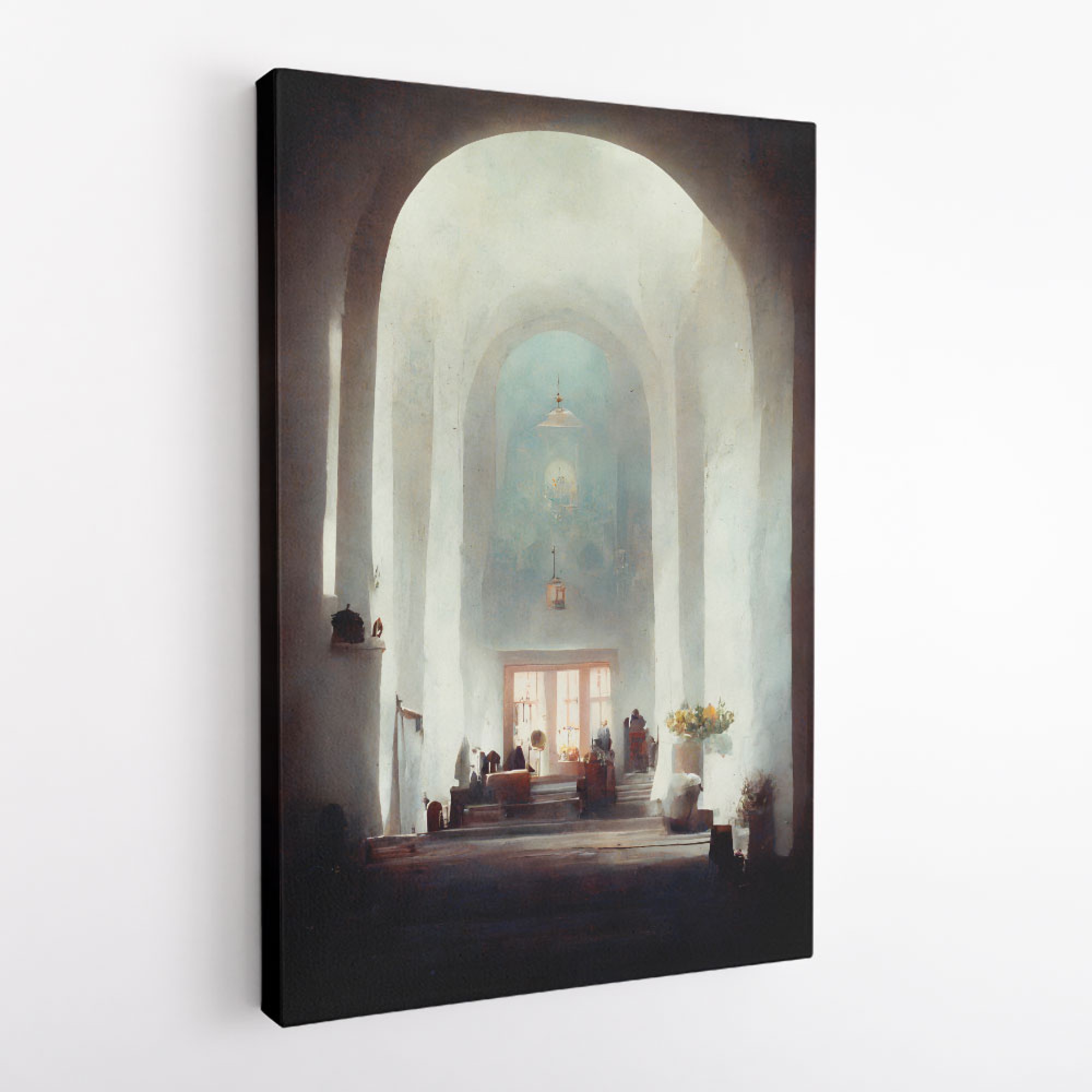White Church Wall Art