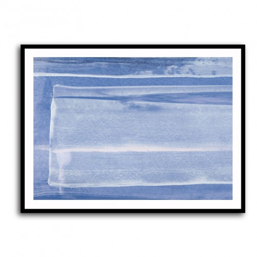 Simple Blue Lines Pattern Wall Art