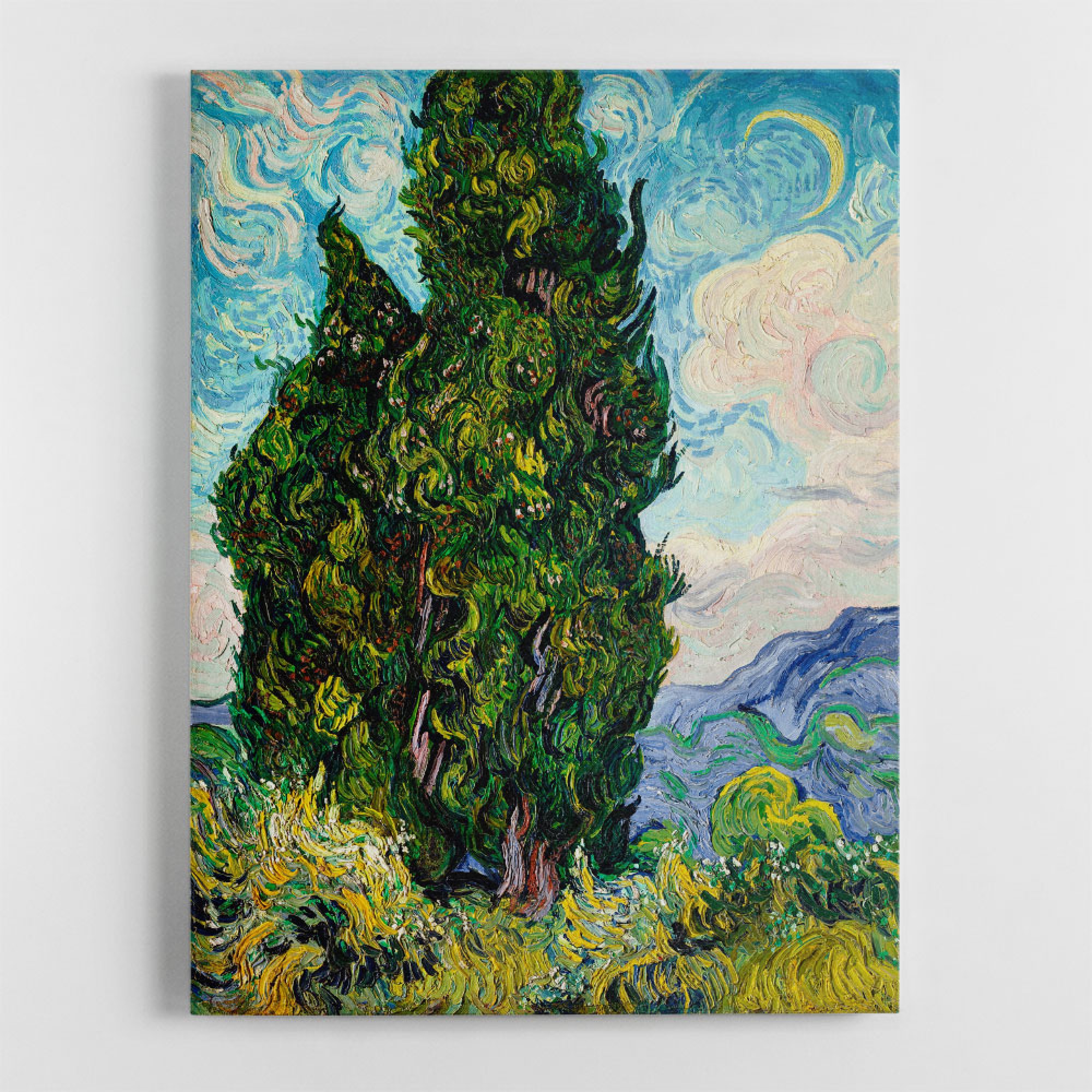 Cypresses (1889) by Vincent Van Gogh Wall Art