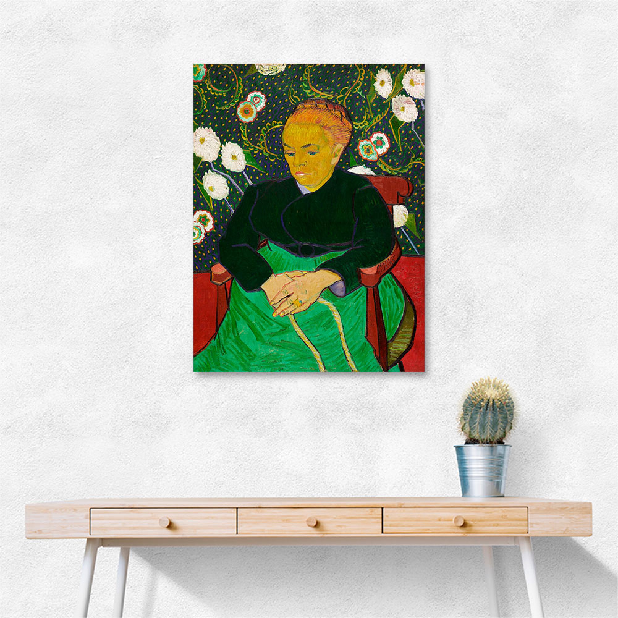 The Berceuse, Woman Rocking a Cradle (1889) by Vincent Van Gogh Wall Art