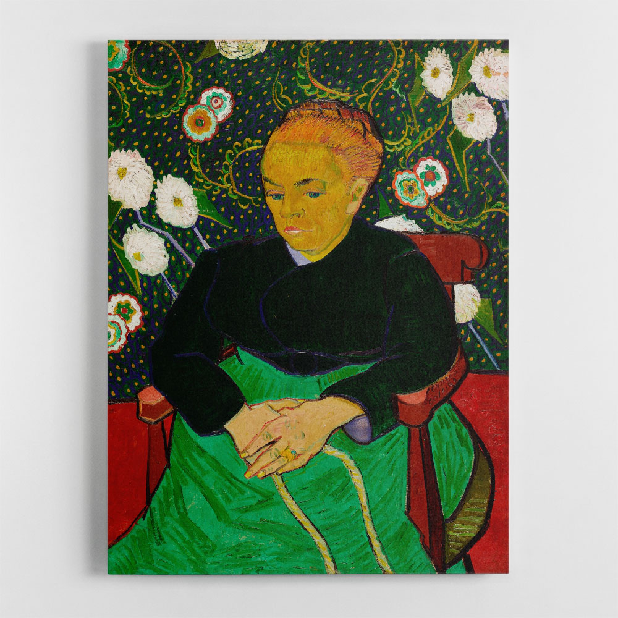 The Berceuse, Woman Rocking a Cradle (1889) by Vincent Van Gogh Wall Art