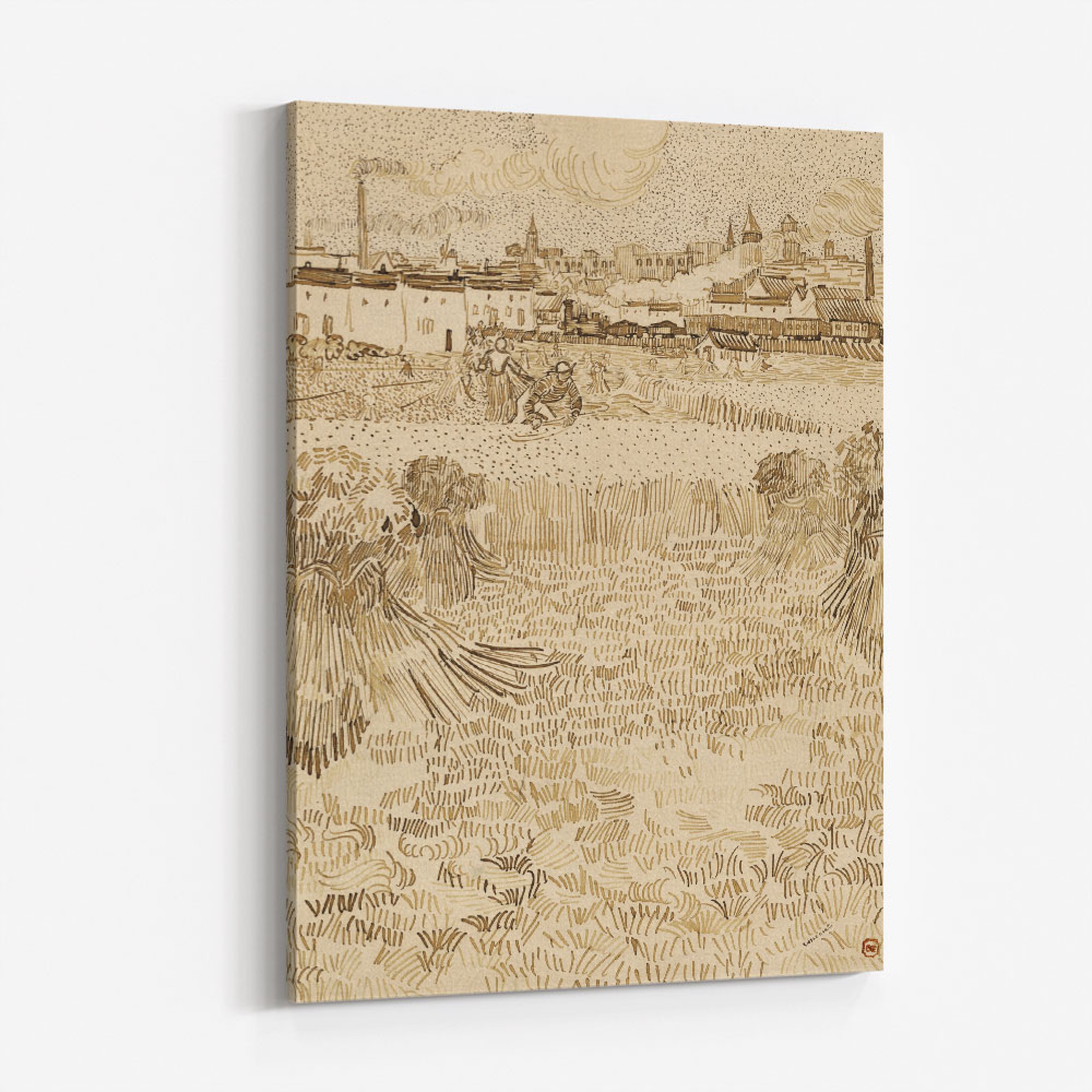 Arles View from the Wheatfields (1888) by Vincent Van Gogh Wall Art