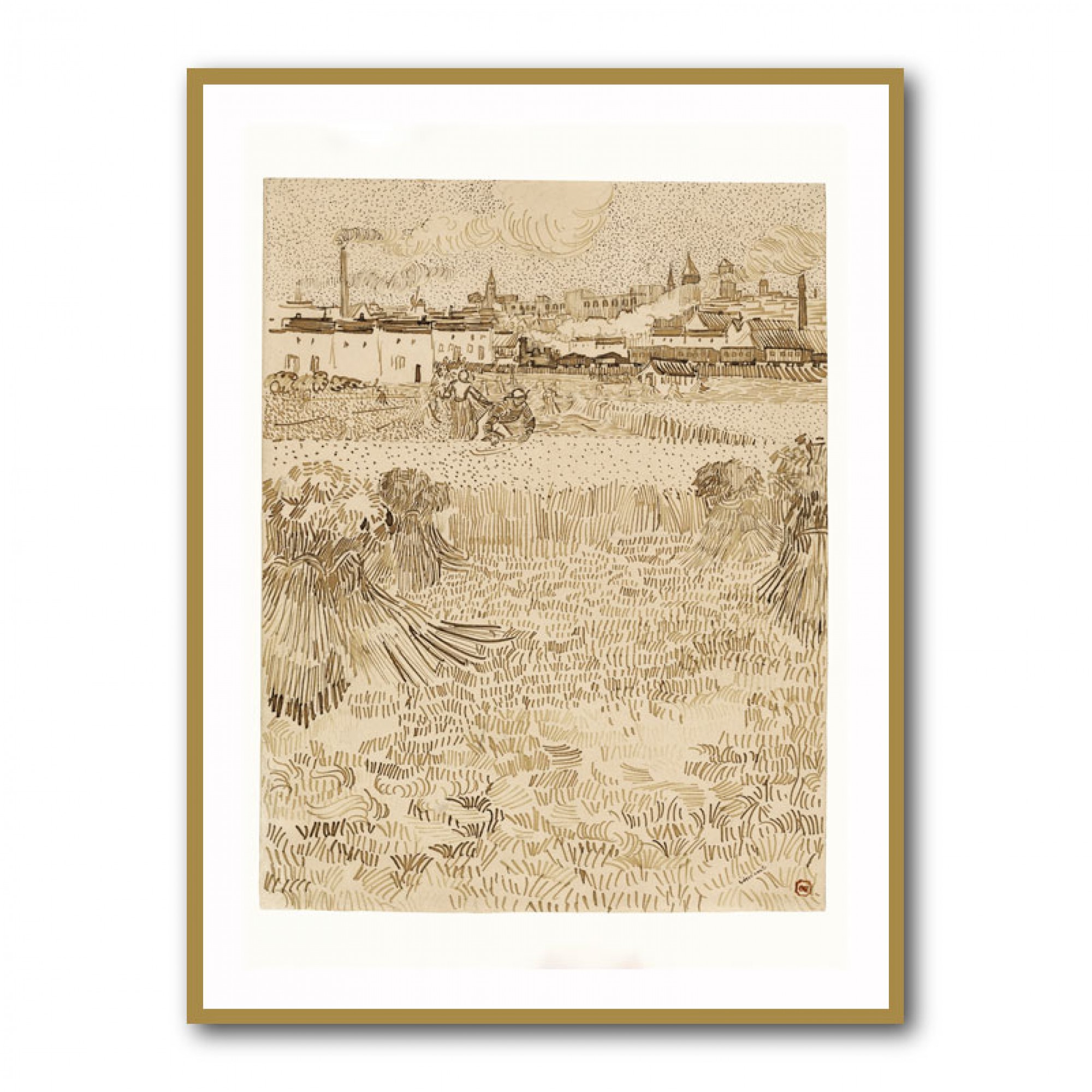 Arles View from the Wheatfields (1888) by Vincent Van Gogh Wall Art