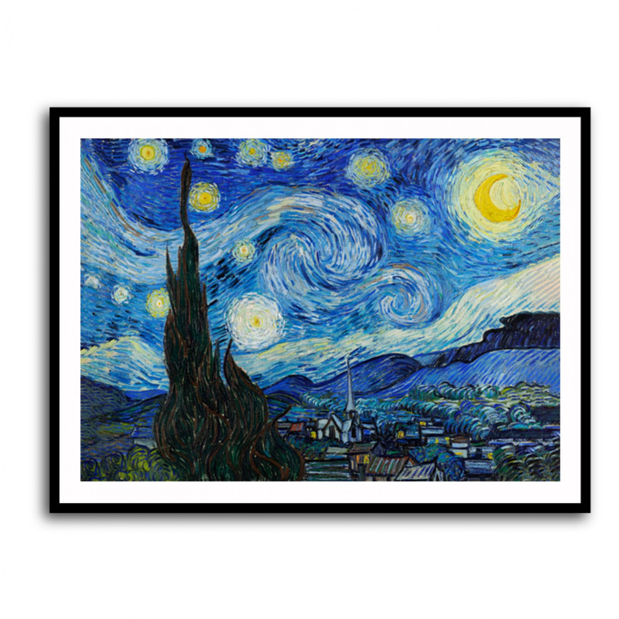 The Starry Night (1889) by Vincent Van Gogh Wall Art
