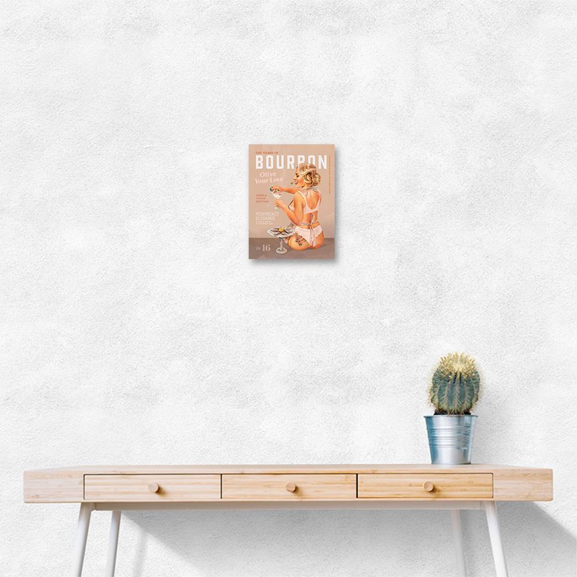 Babes of Bourbon Vol 16 Vintage Vodka Martini Pin Up Girl Wall Art