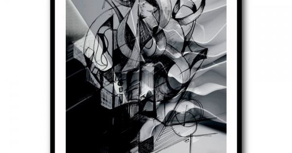 Arabic Abstract Ship Wall Art