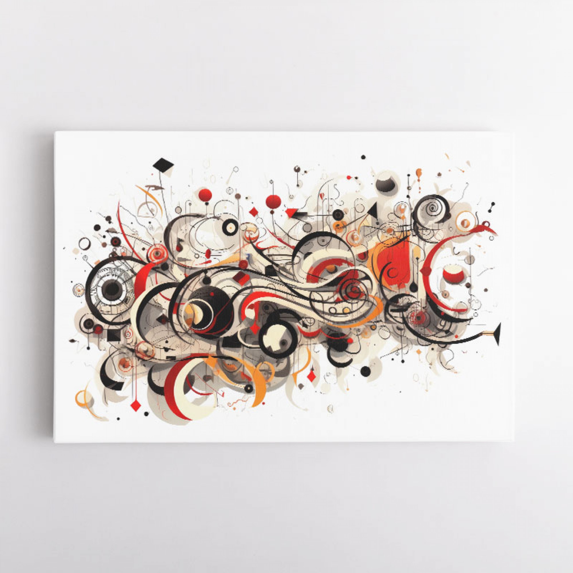 Abstract Reds Calligraphy Wall Art