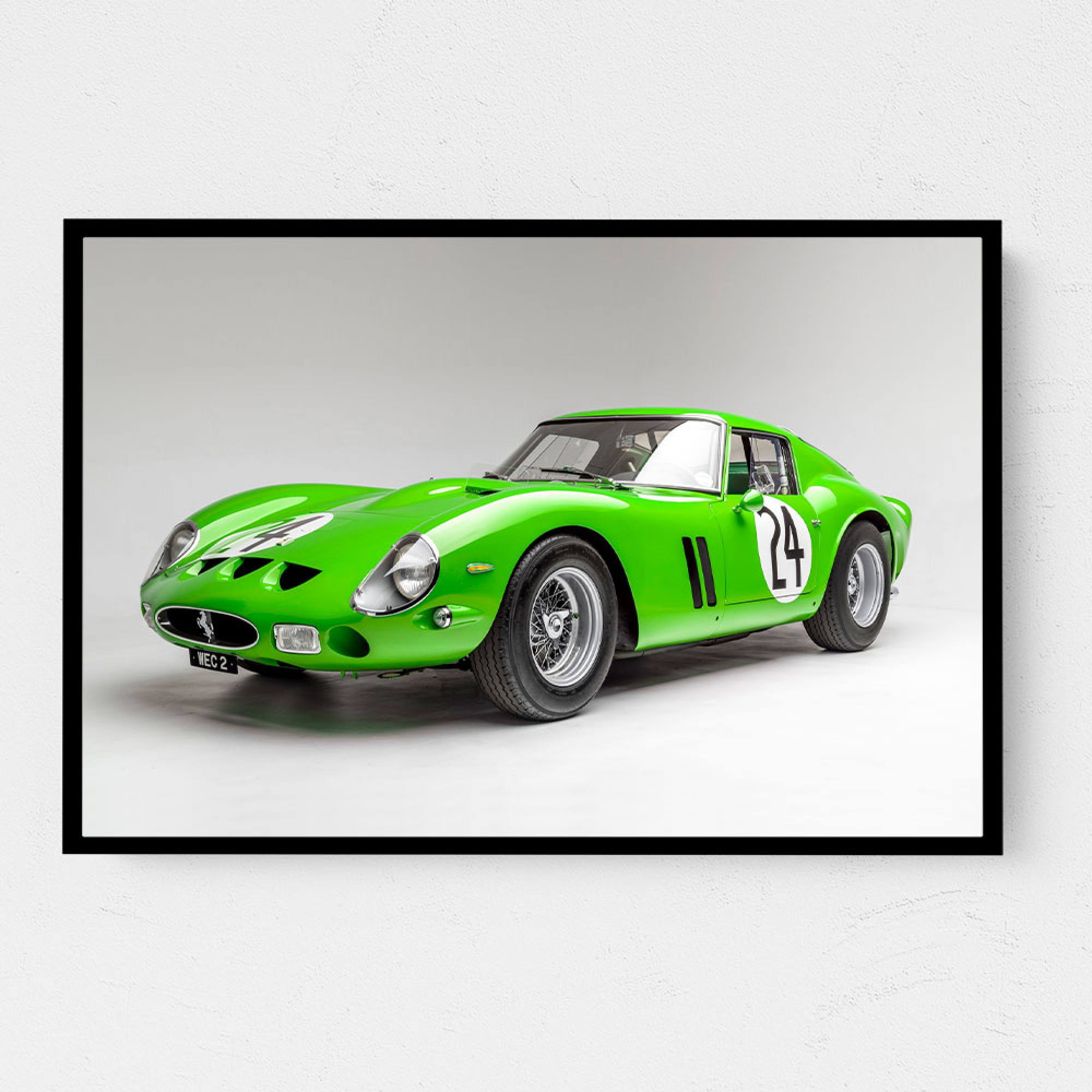 Ferrari 250 GTO in Lime Green Wall Art
