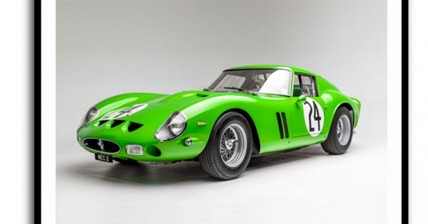 Ferrari 250 GTO in Lime Green Wall Art