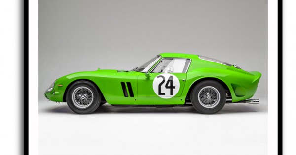 Ferrari 250 GTO in Lime Green Wall Art