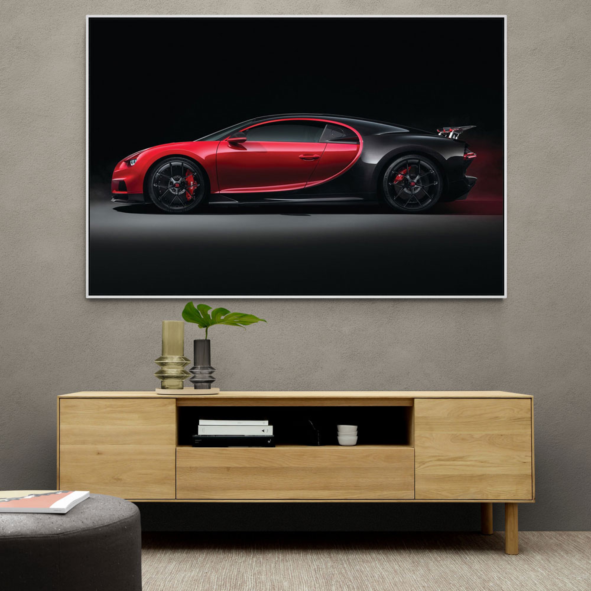 Bugatti Chiron Red Wall Art