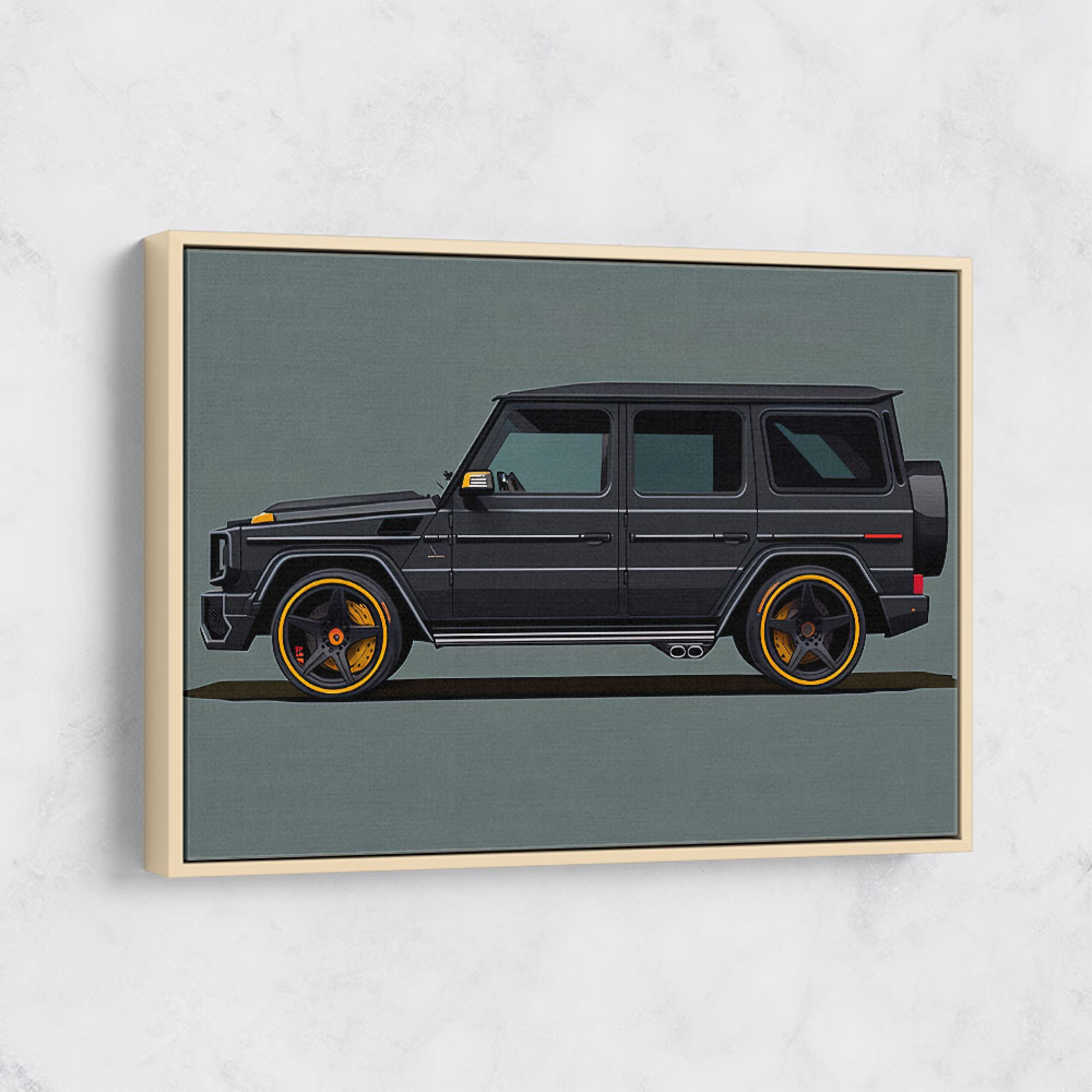 Mercedes G Wagon Black Sketch Wall Art