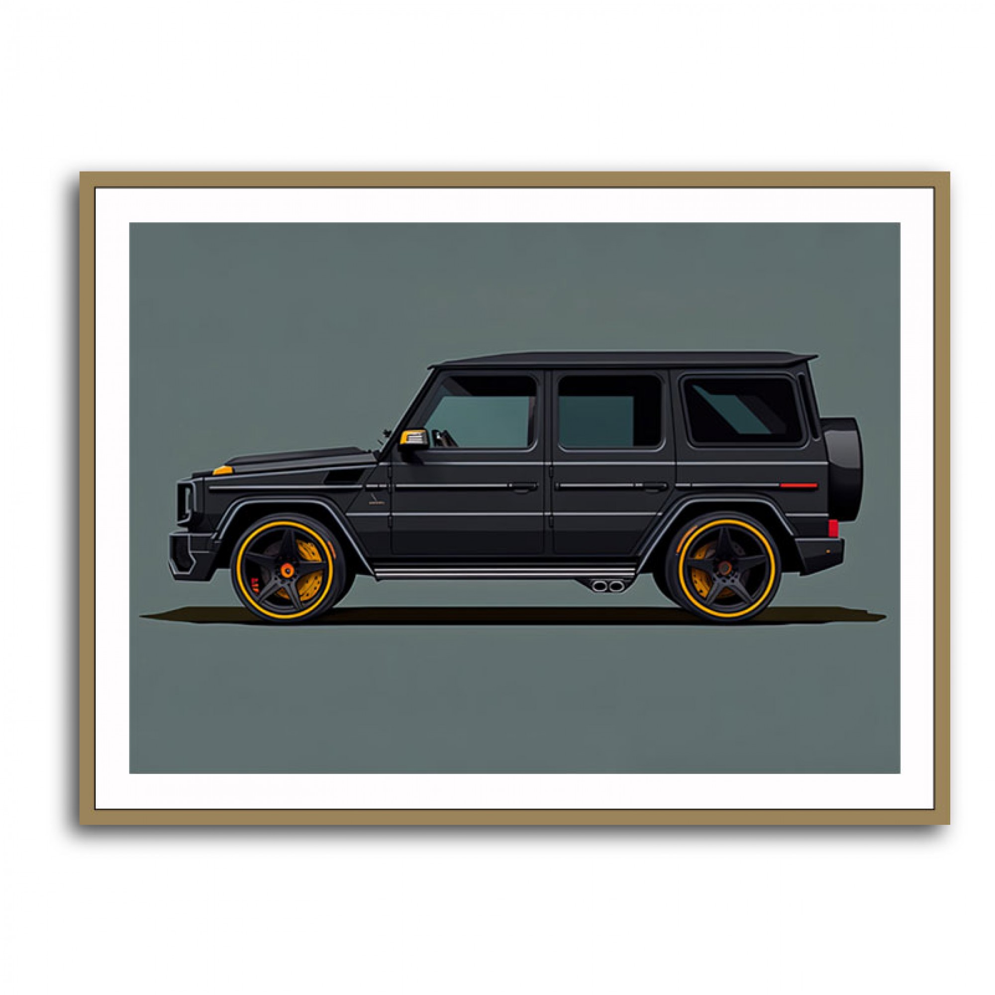 Mercedes G Wagon Black Sketch Wall Art