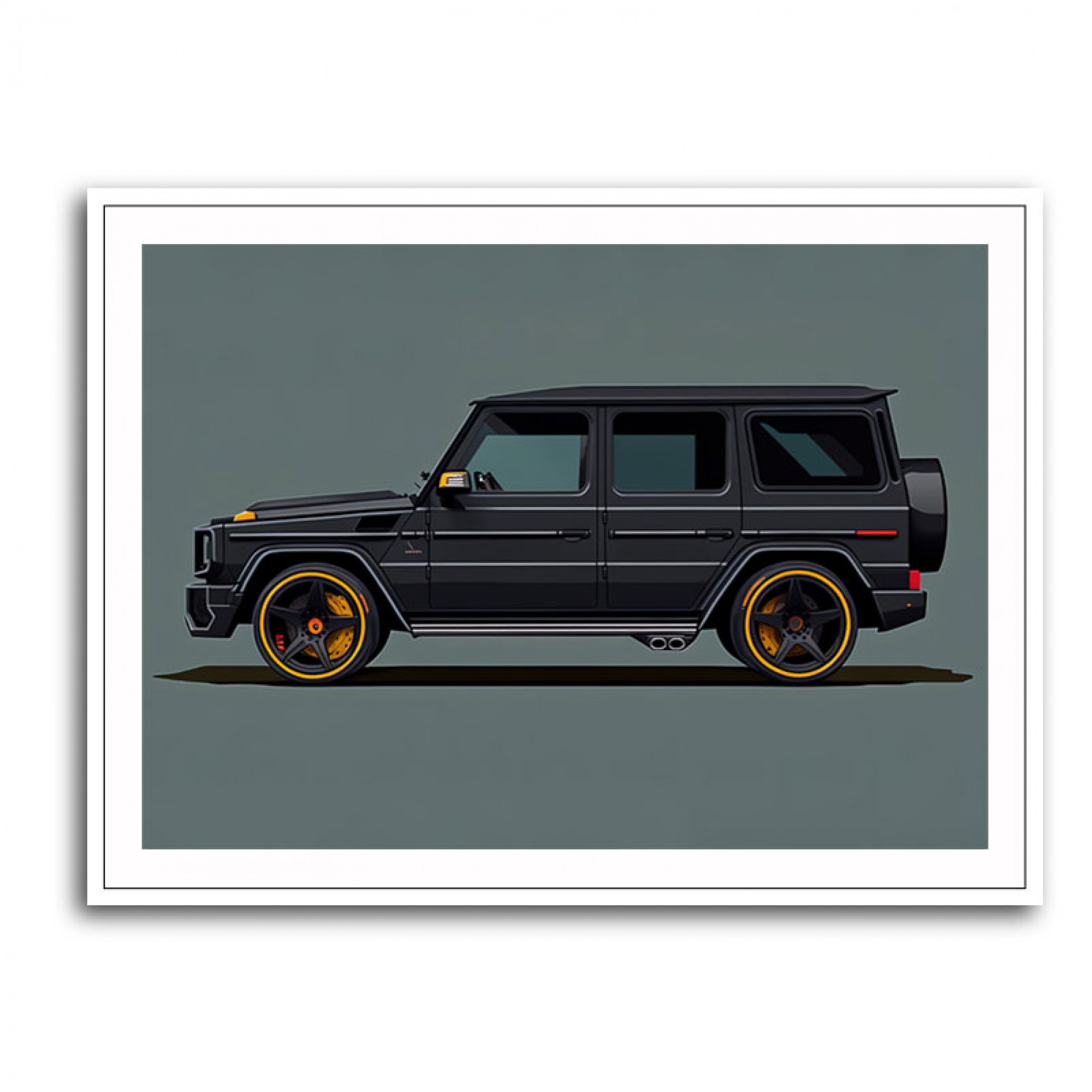 Mercedes G Wagon Black Sketch Wall Art