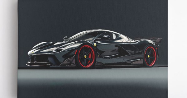 La Ferrari Concept in Black 2 Wall Art
