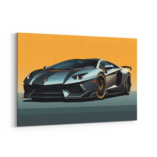 Lamborghini Urus Cartoon Style 2 Wall Art
