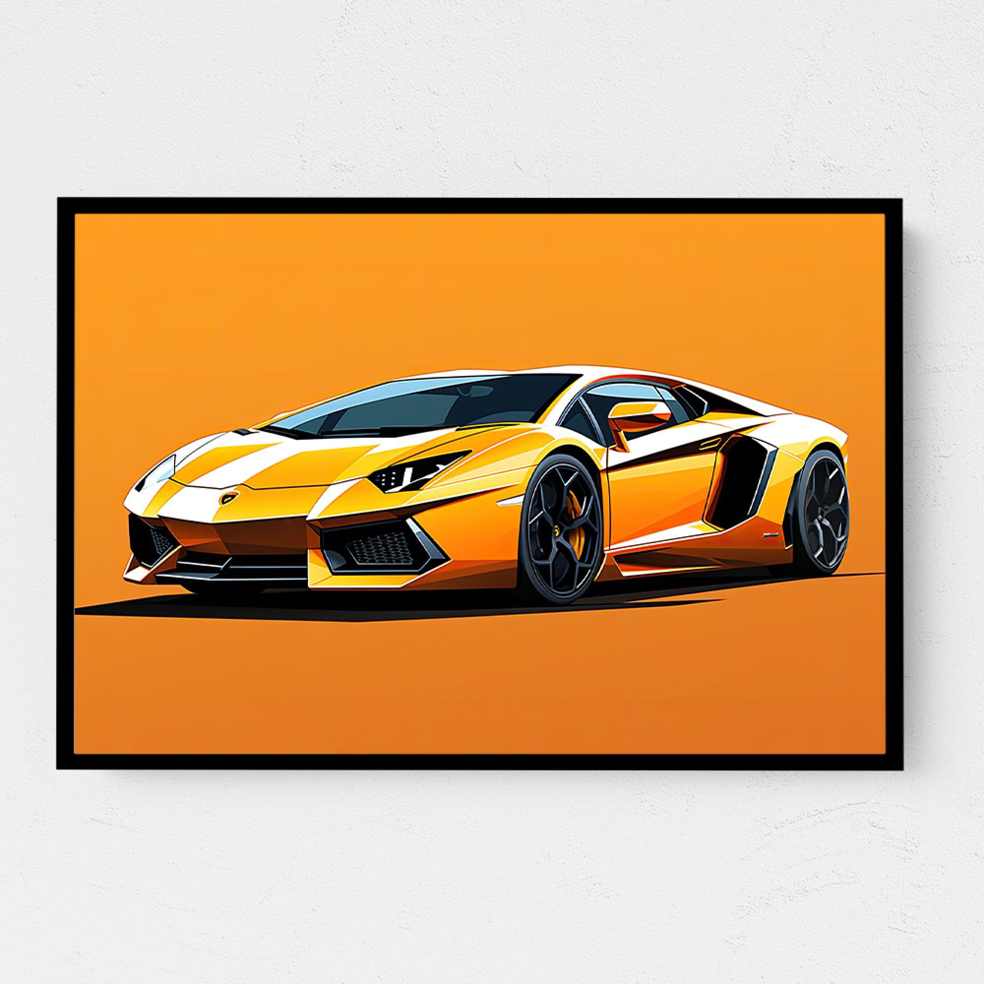 Lamborghini Aventador Yellow Wall Art