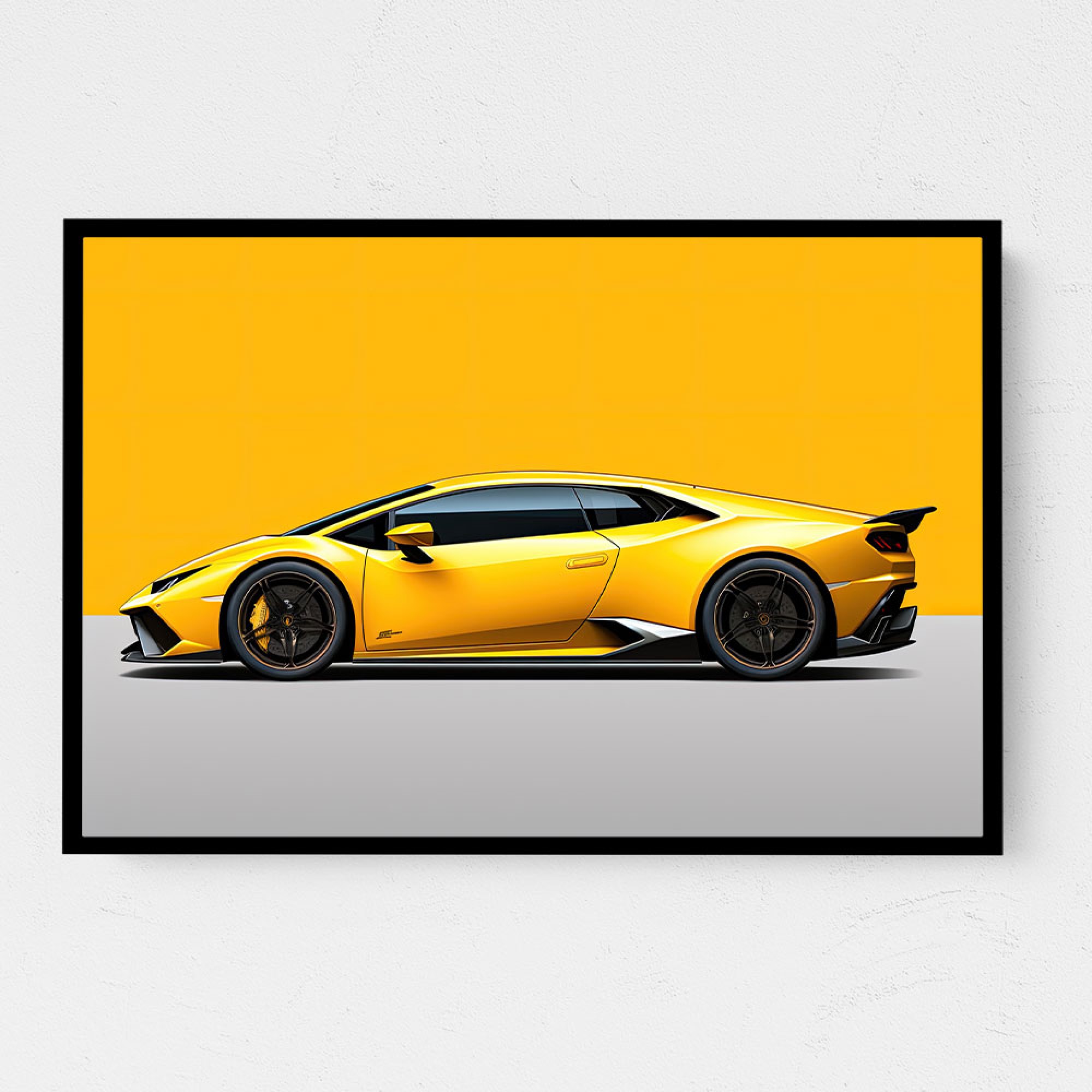 Lamborghini Huracan Yellow Wall Art
