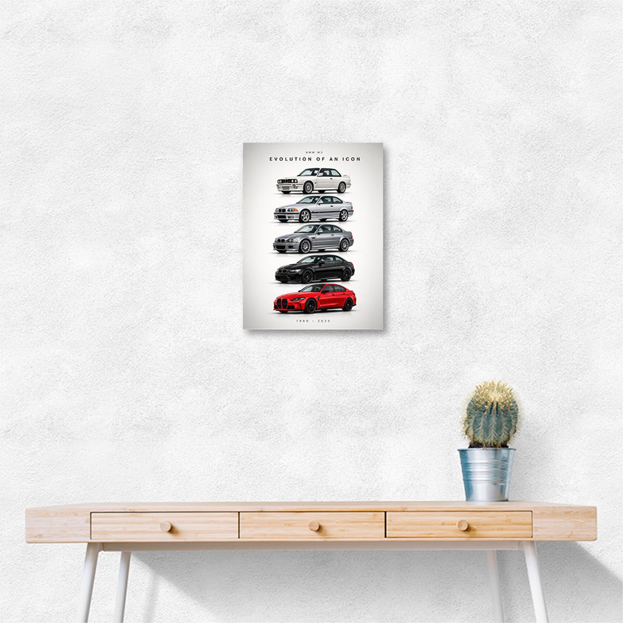 BMW M3 Evolution Timeline Wall Art | BMW M Car Print UAE