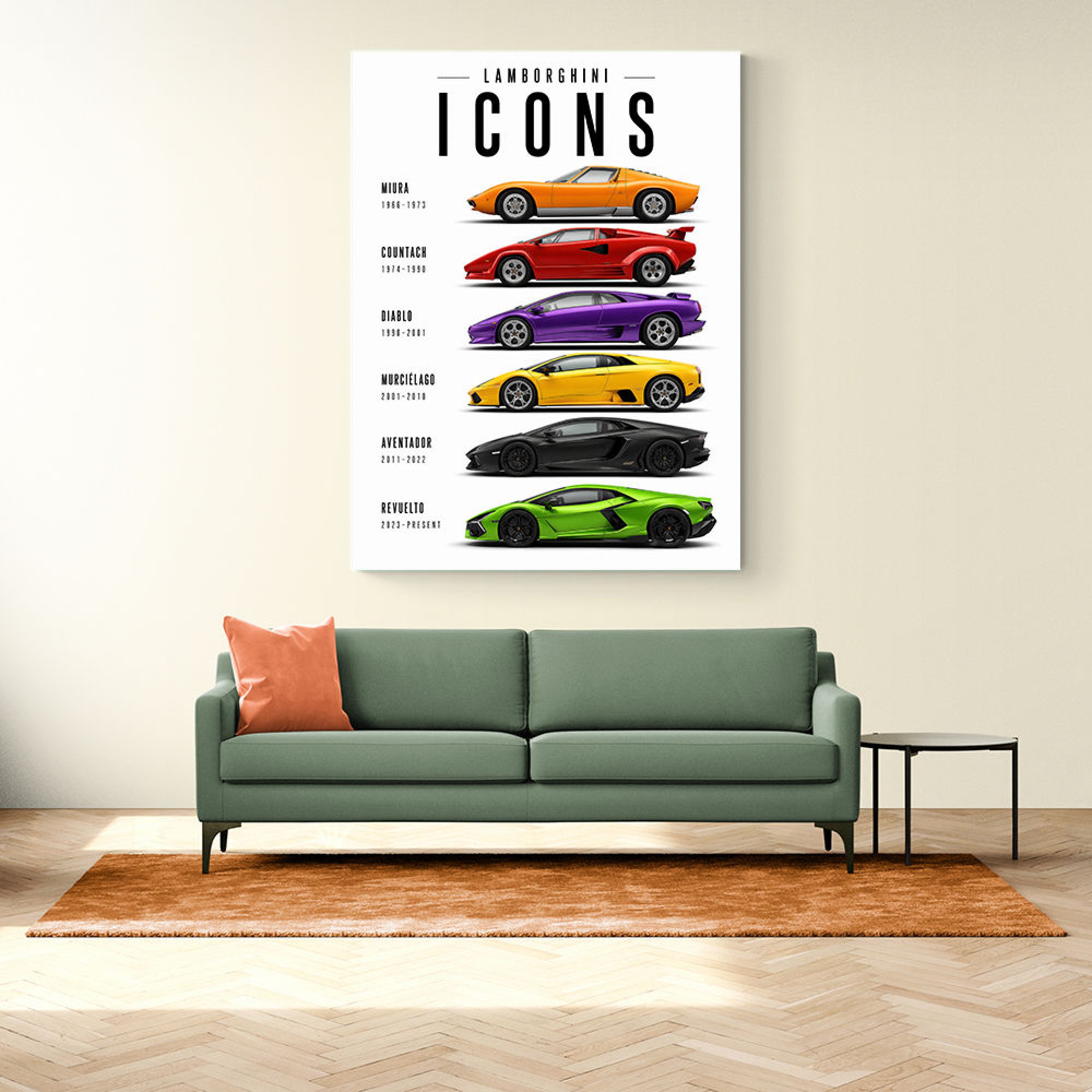 Lamborghini Icons Sports Cars Wall Art | Supercar Print UAE
